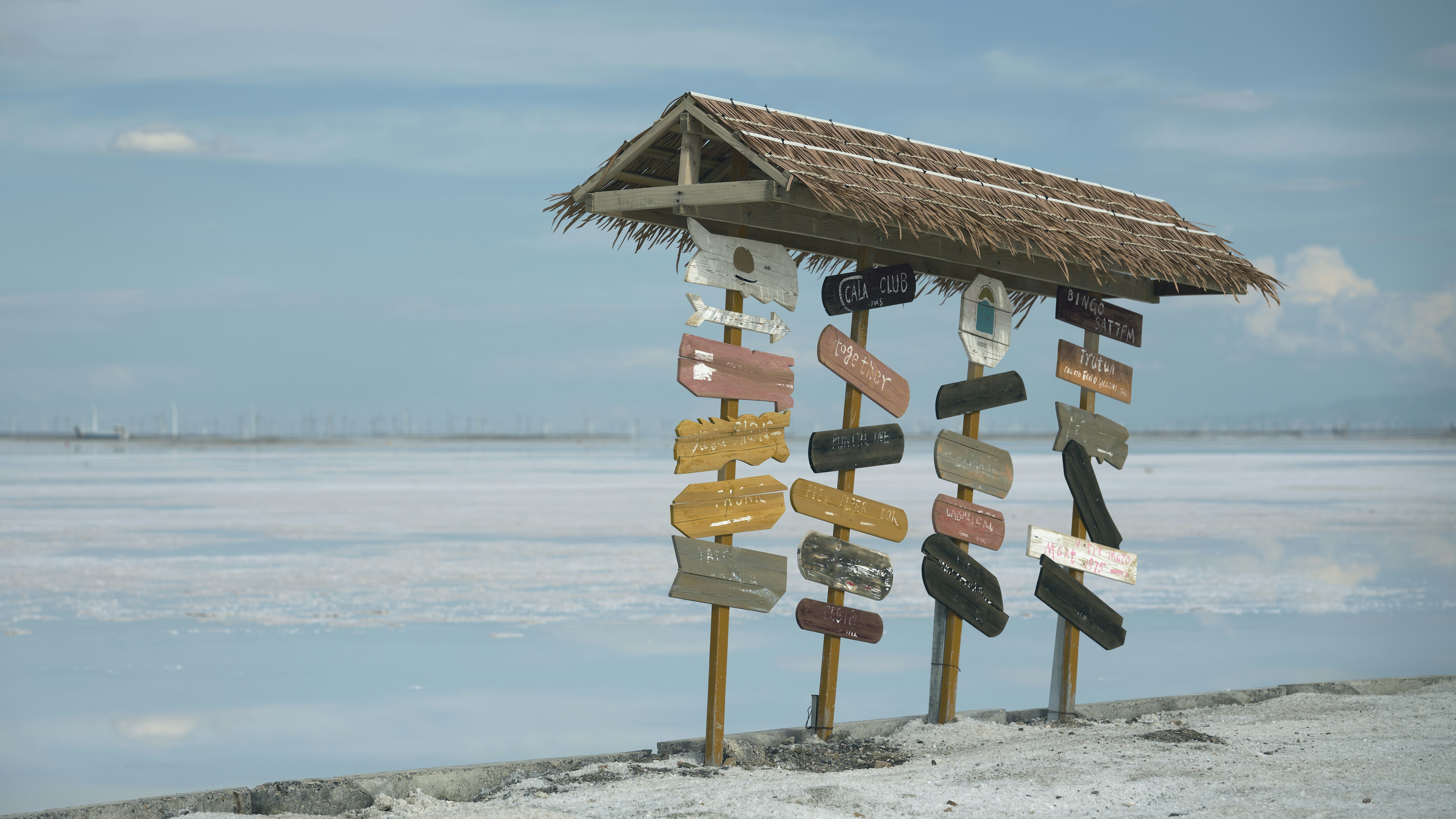 Guiding Signs at the Salt Flats