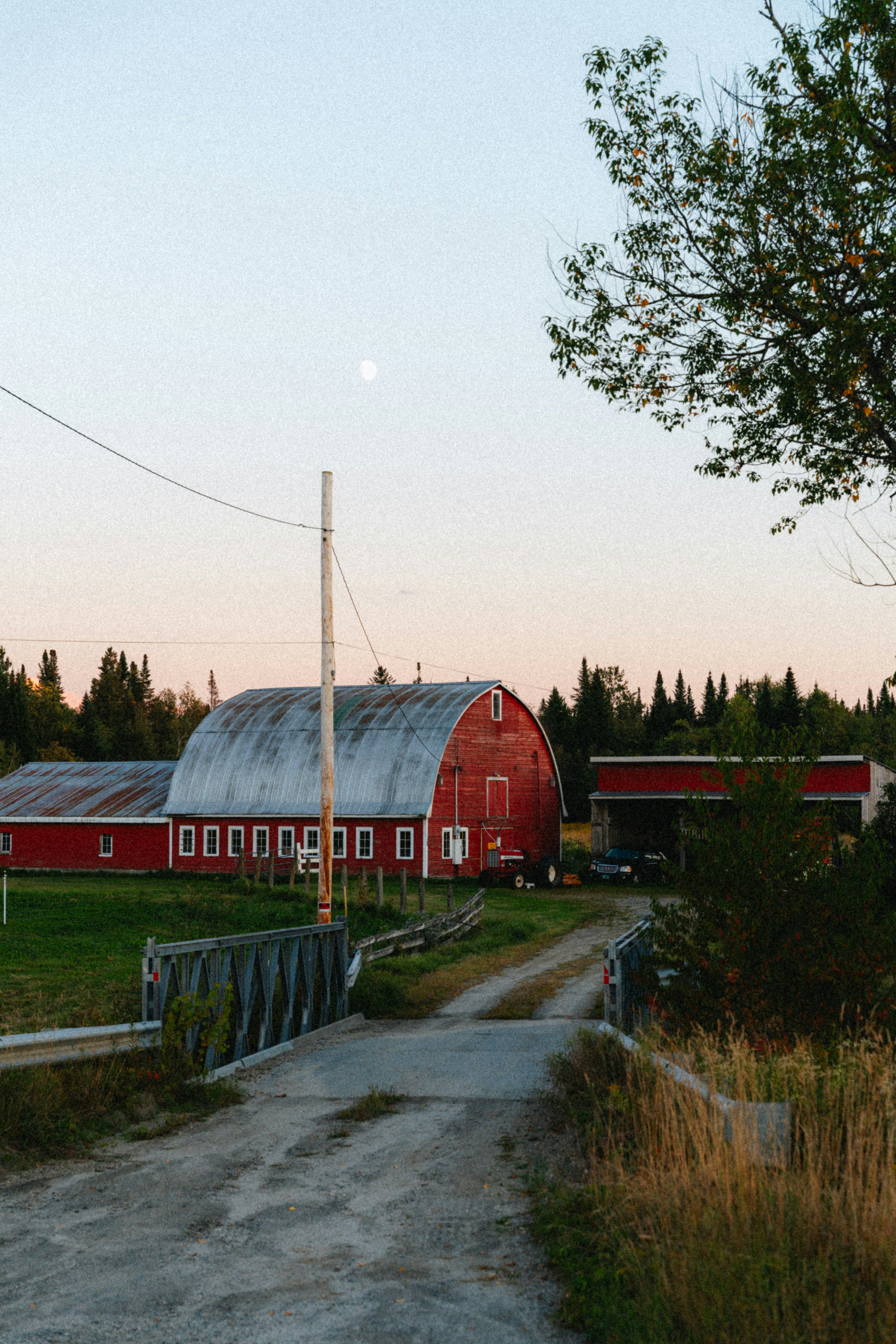 Rustic Harmony: A Farmstead at Dusk