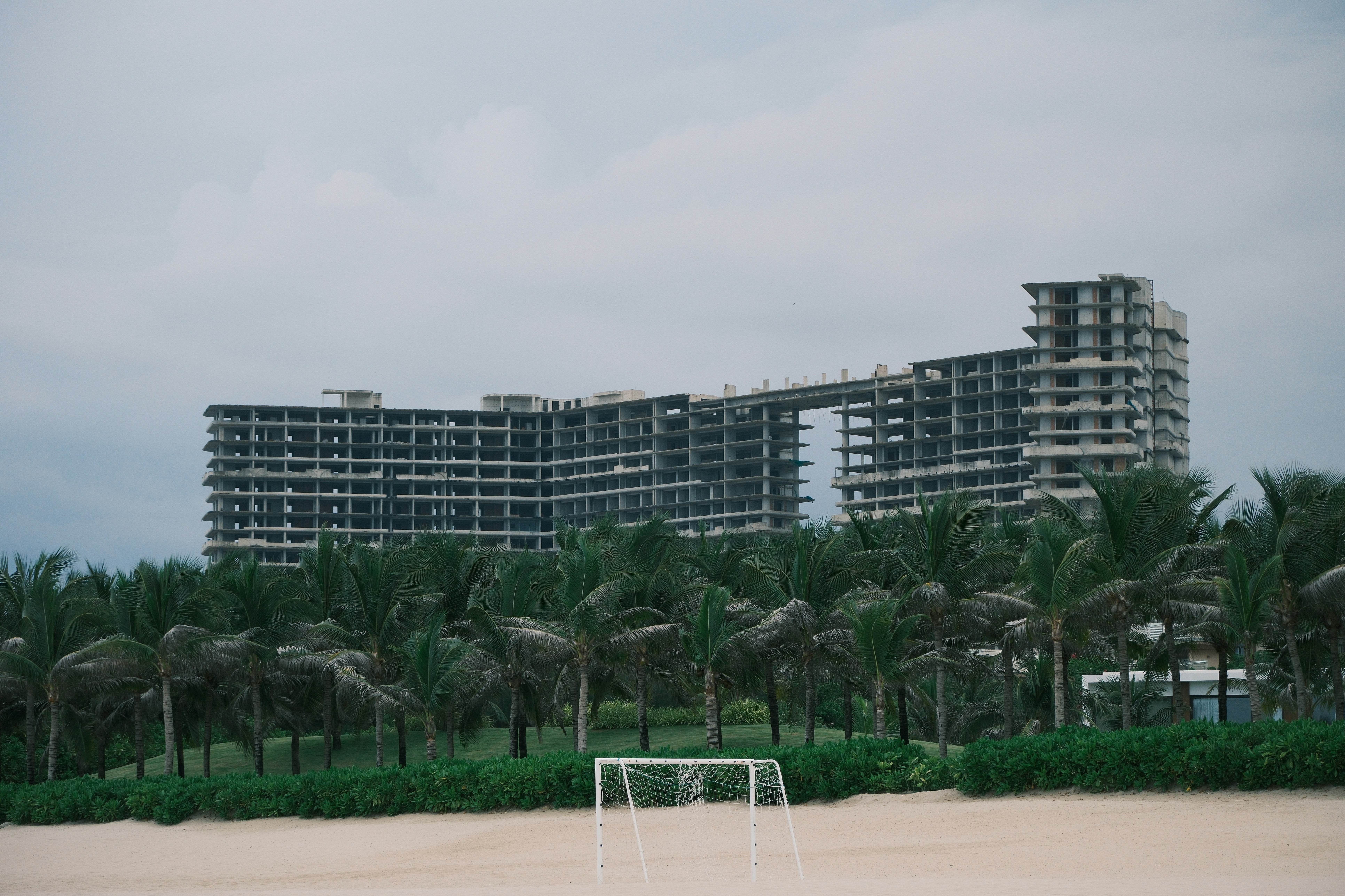 Echoes of Abandonment: A Beachfront Highrise