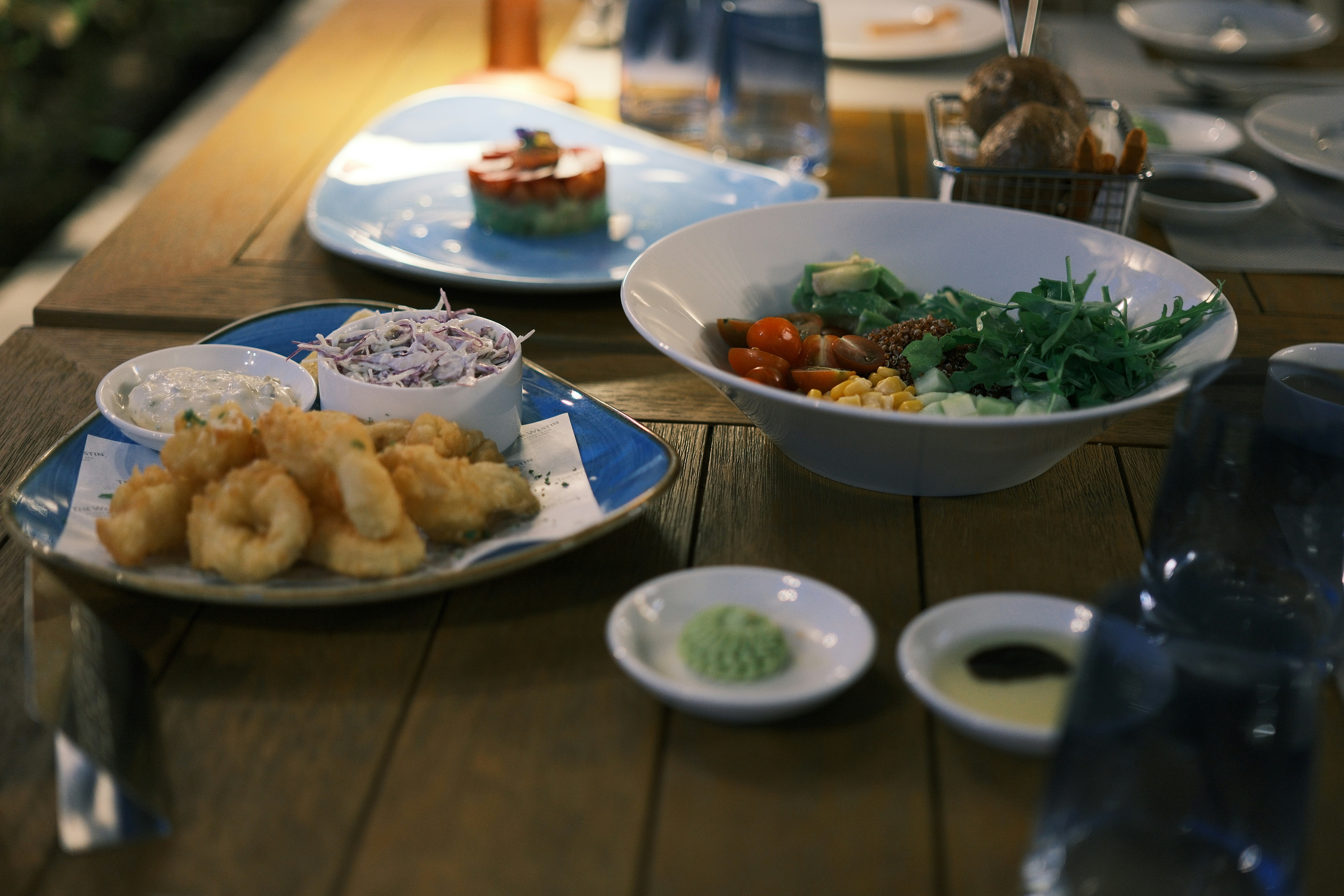 A Culinary Mosaic: Flavors on a Wooden Table