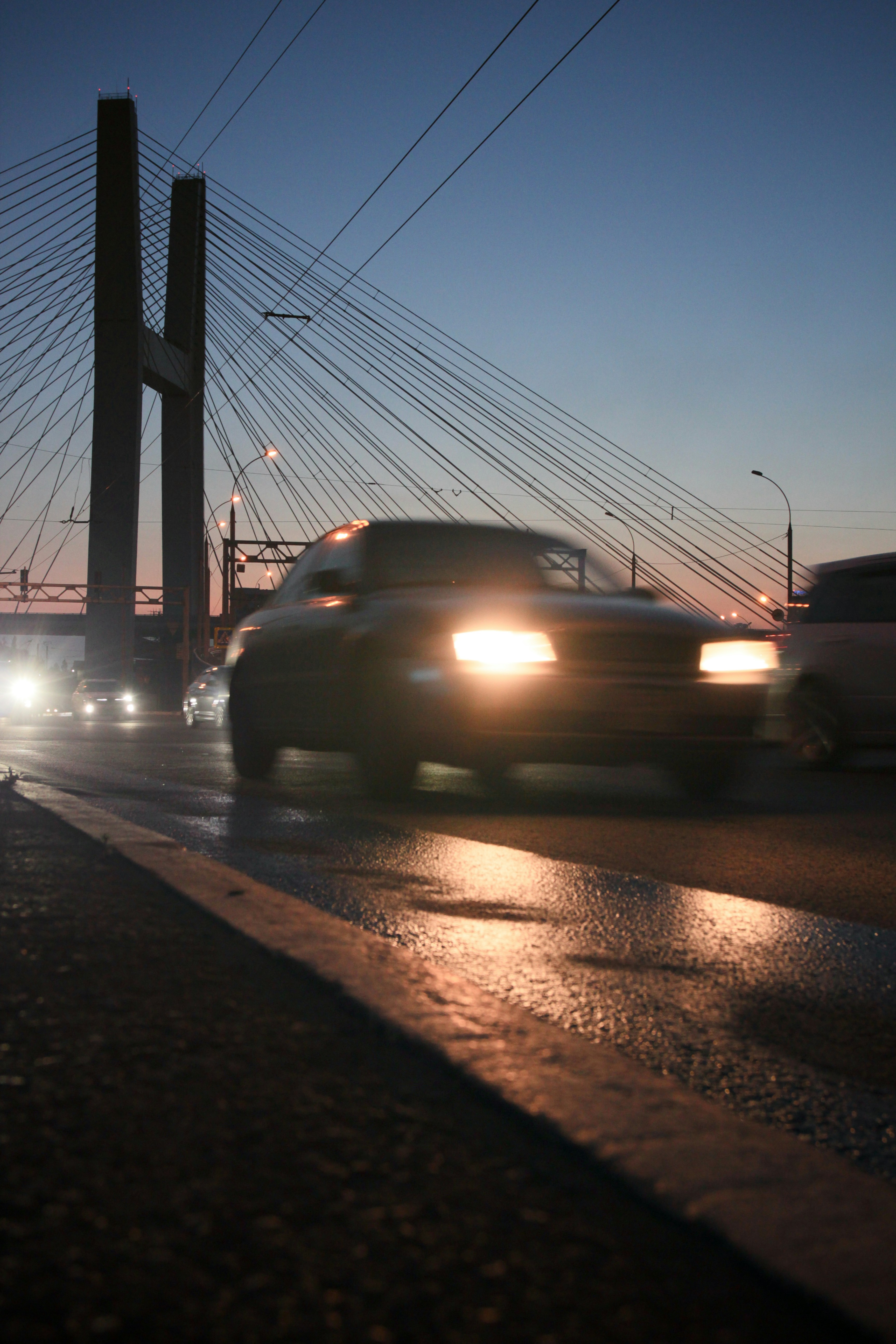 Urban Symphony: Motion and Structure at Dusk