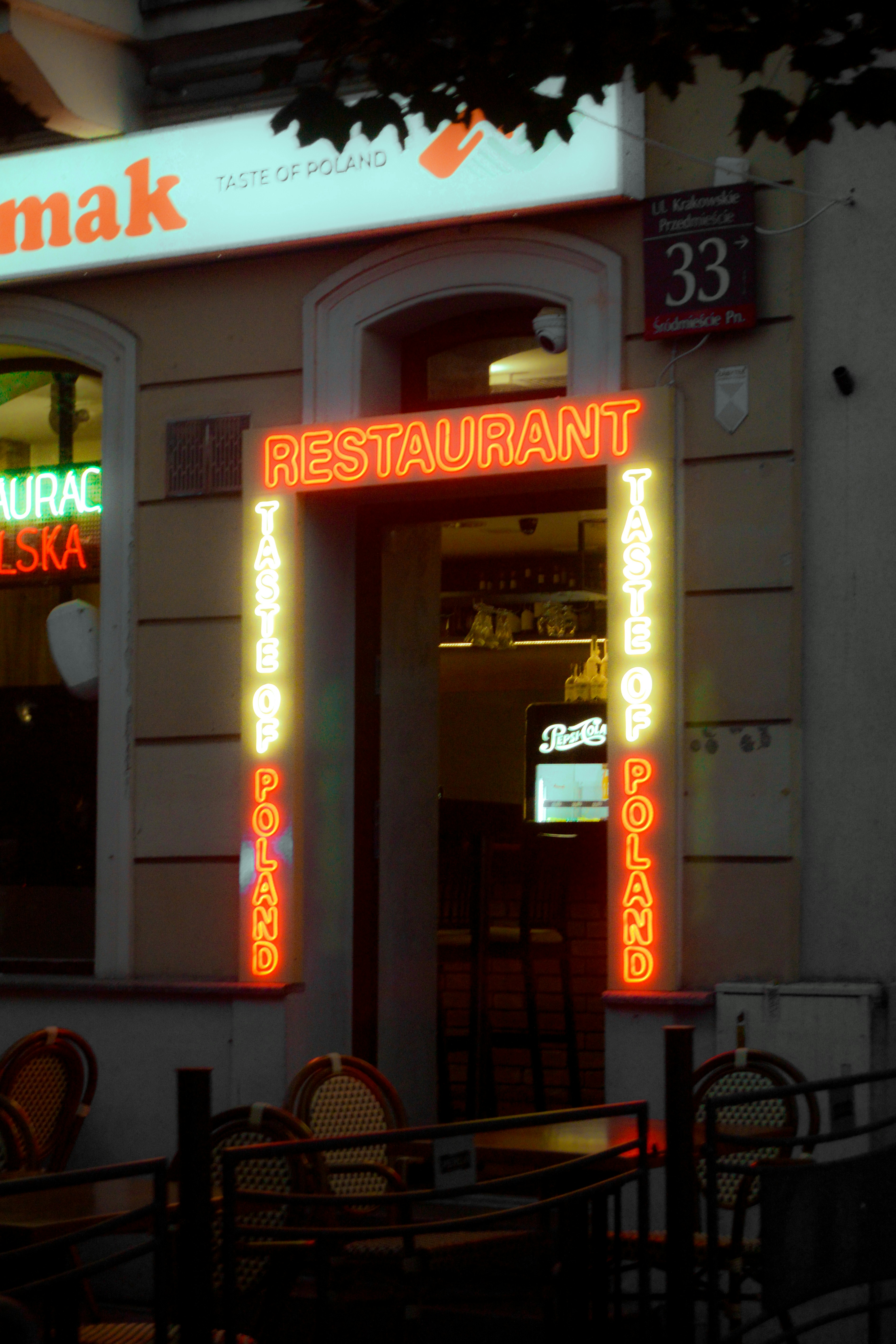 Neon Glow of Culinary Heritage
