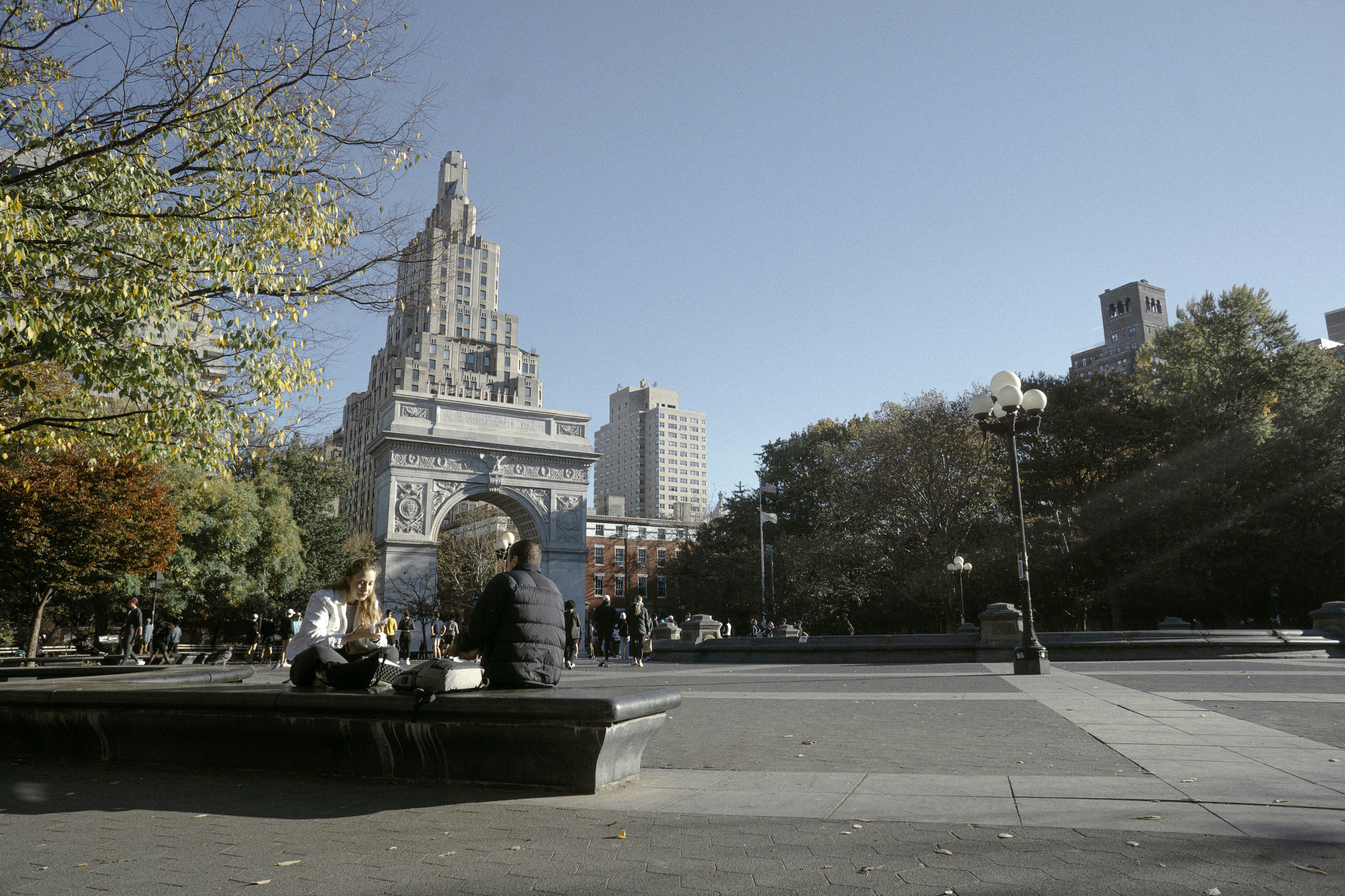 Urban Serenity: A Moment of Reflection in the City