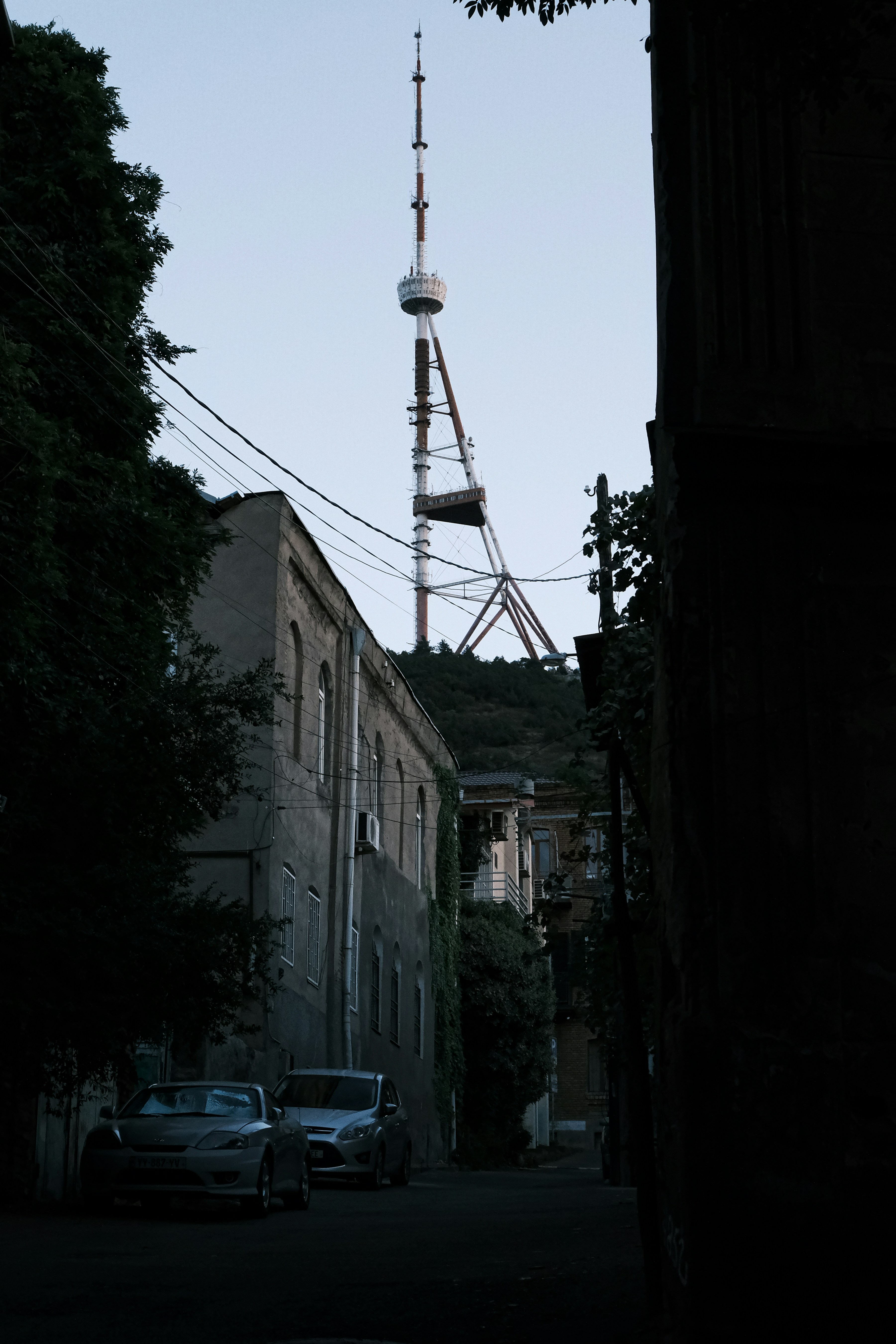 Urban Silhouette: The Towering Beacon