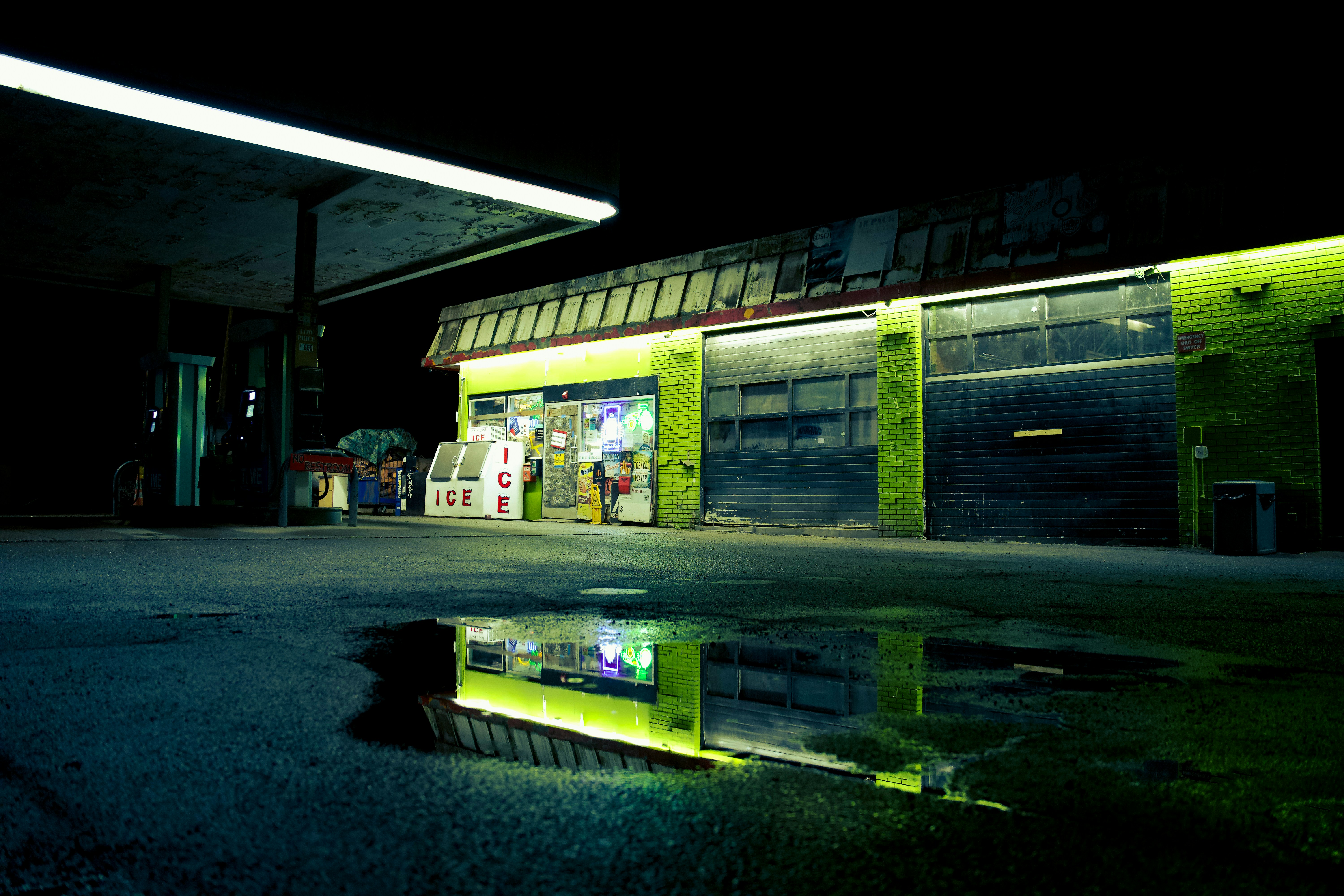 Neon Echoes of a Forgotten Stop