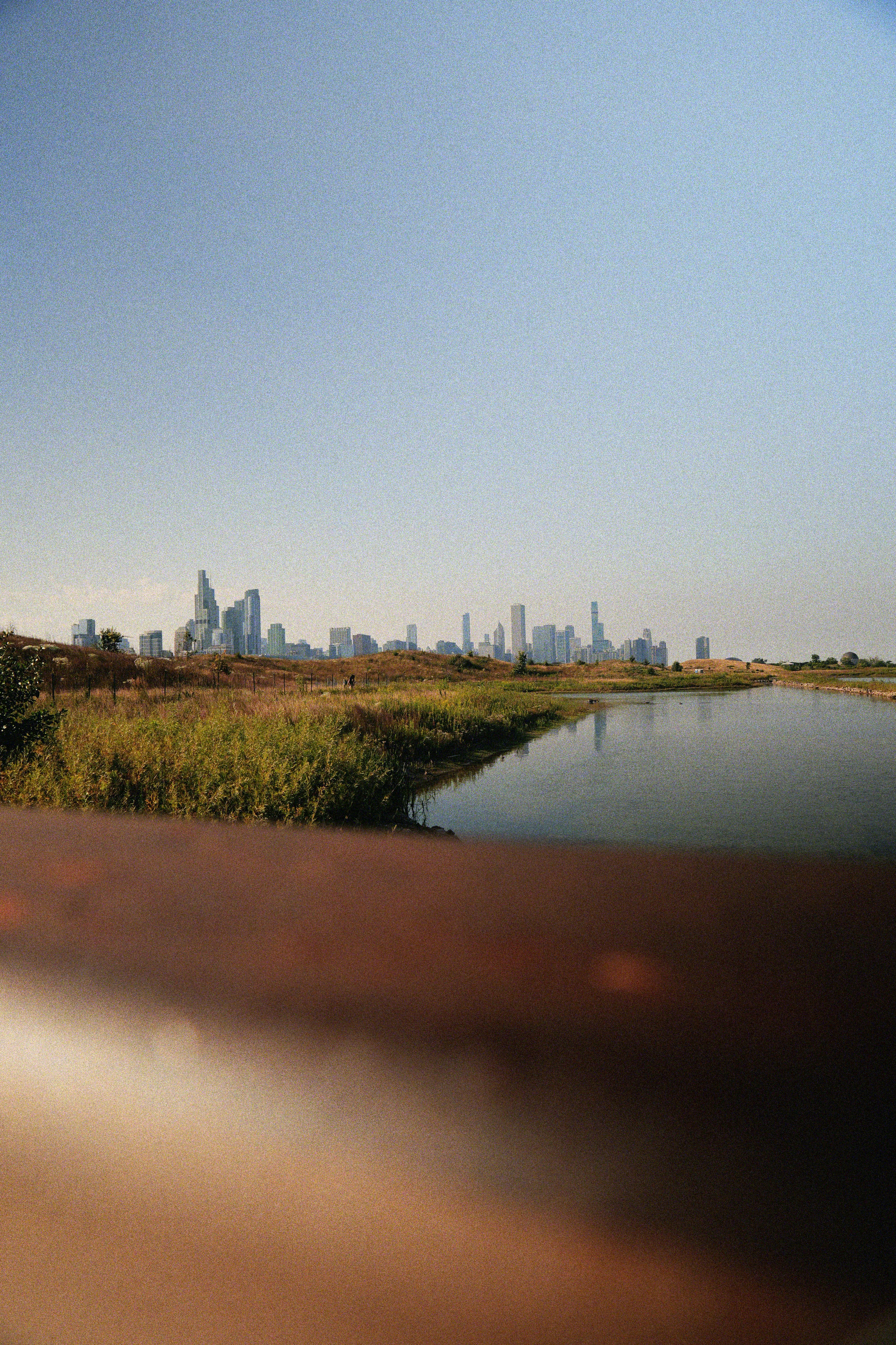 Horizon City: Wetland Reflections Meet a Distant Skyline
