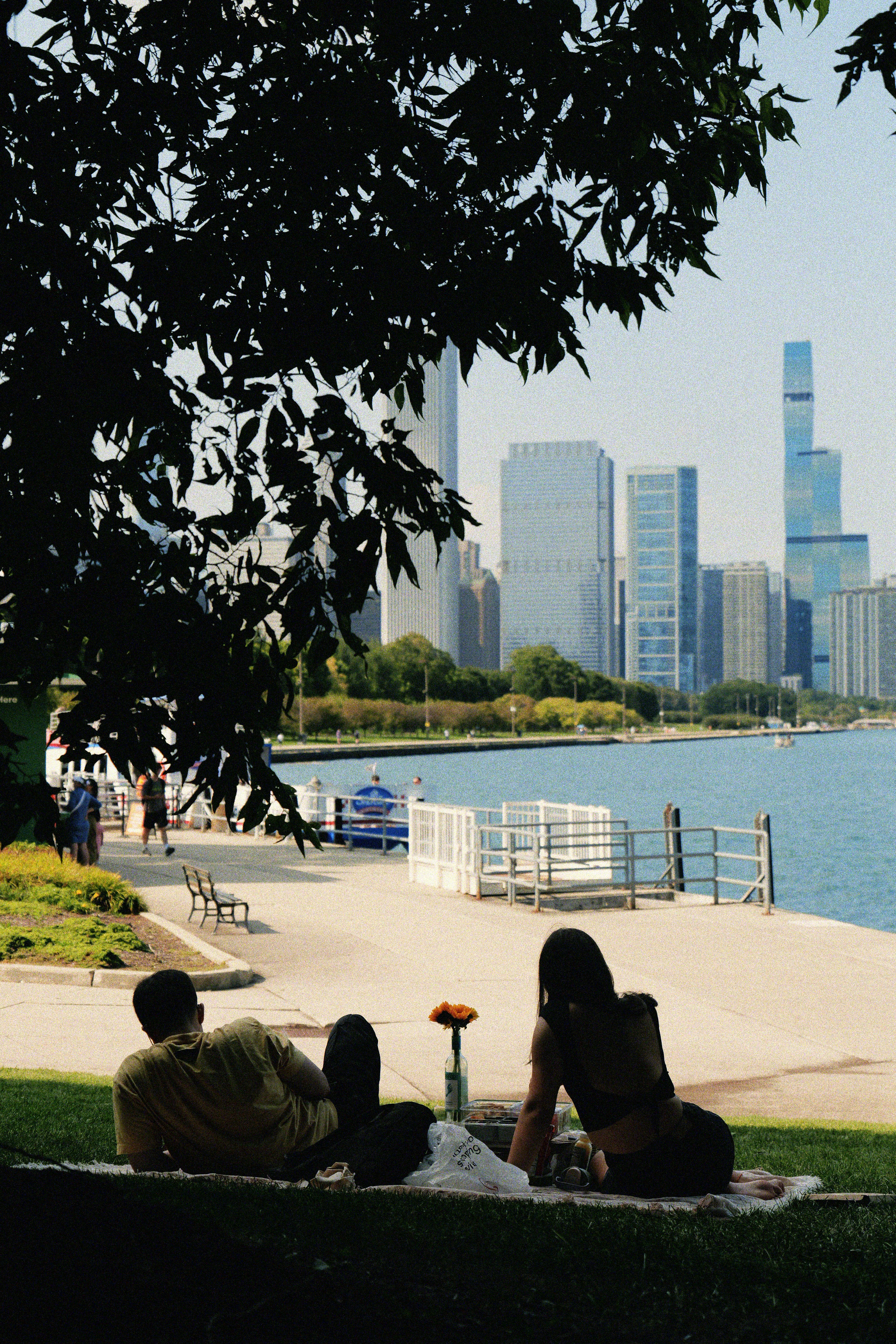 Urban Serenity: A Moment by the Water