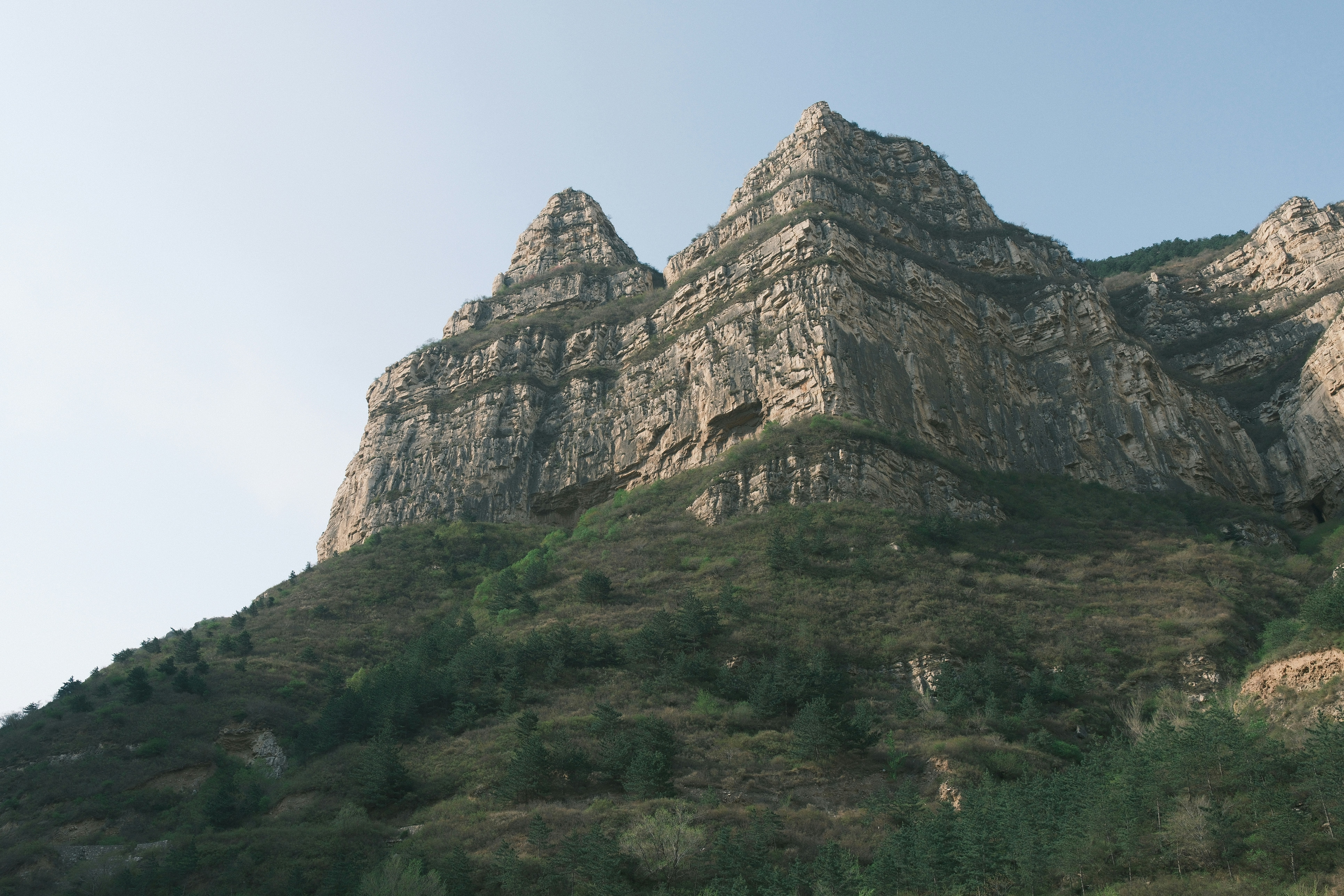 Majestic Peaks of Timeworn Stone