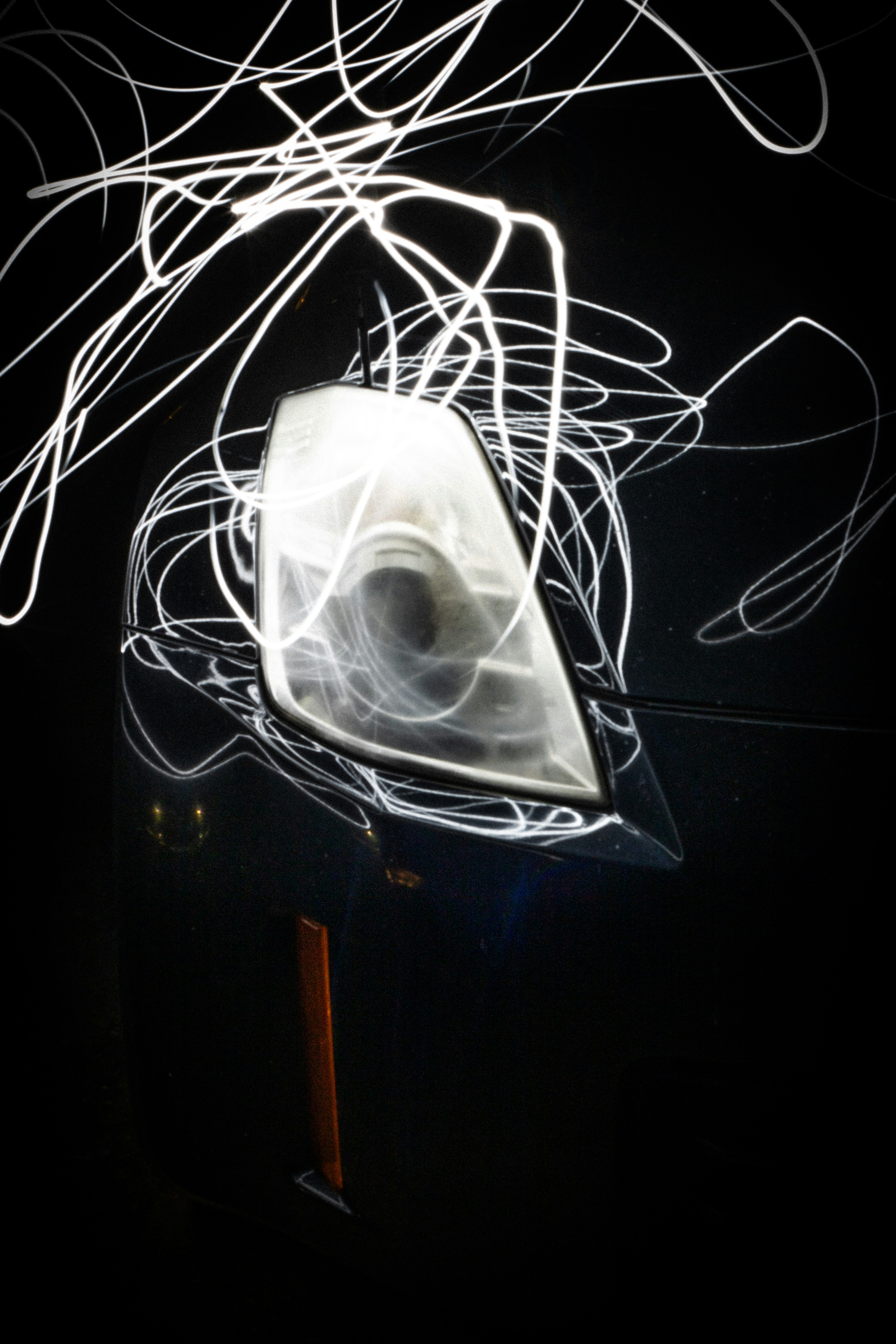 Nissan 350z headlight long exposure | Car headlight with light painting streaks