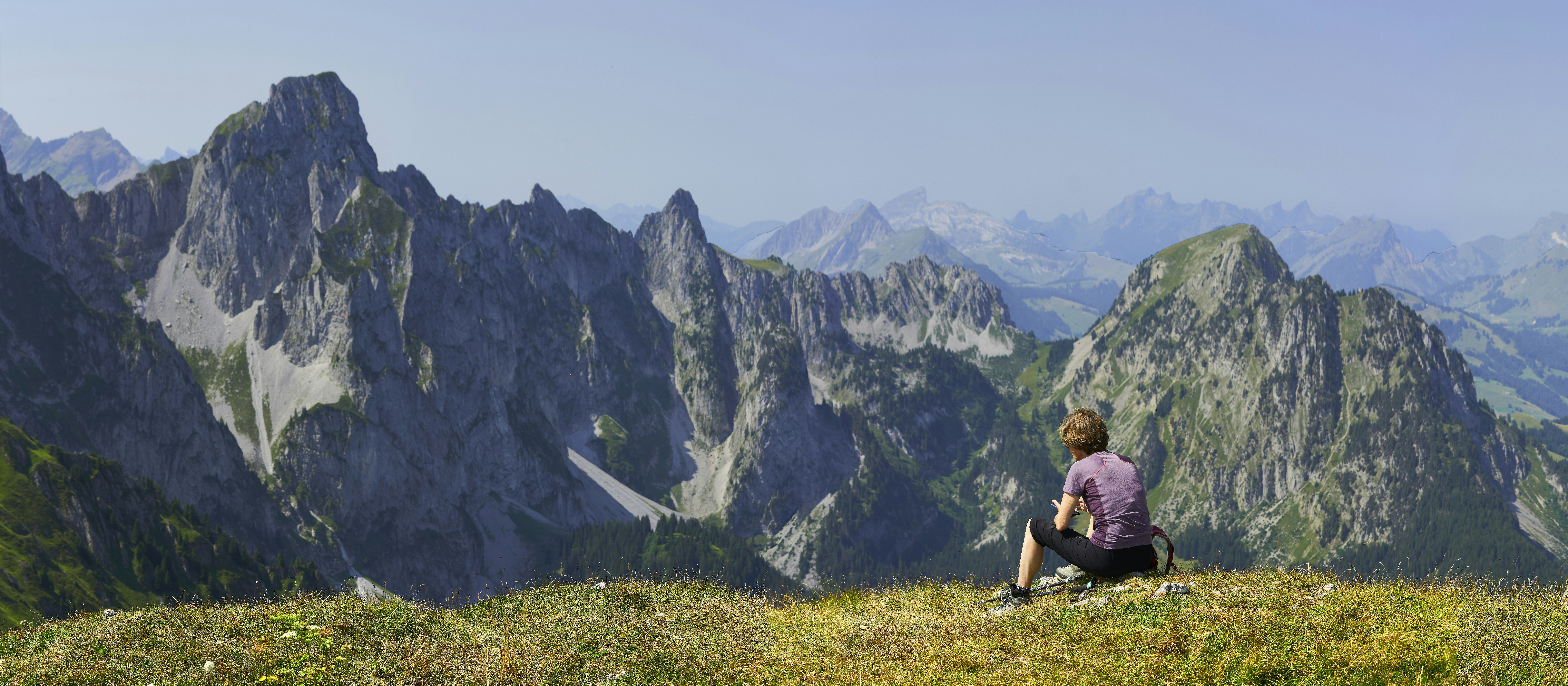 Contemplation Amidst Majestic Peaks