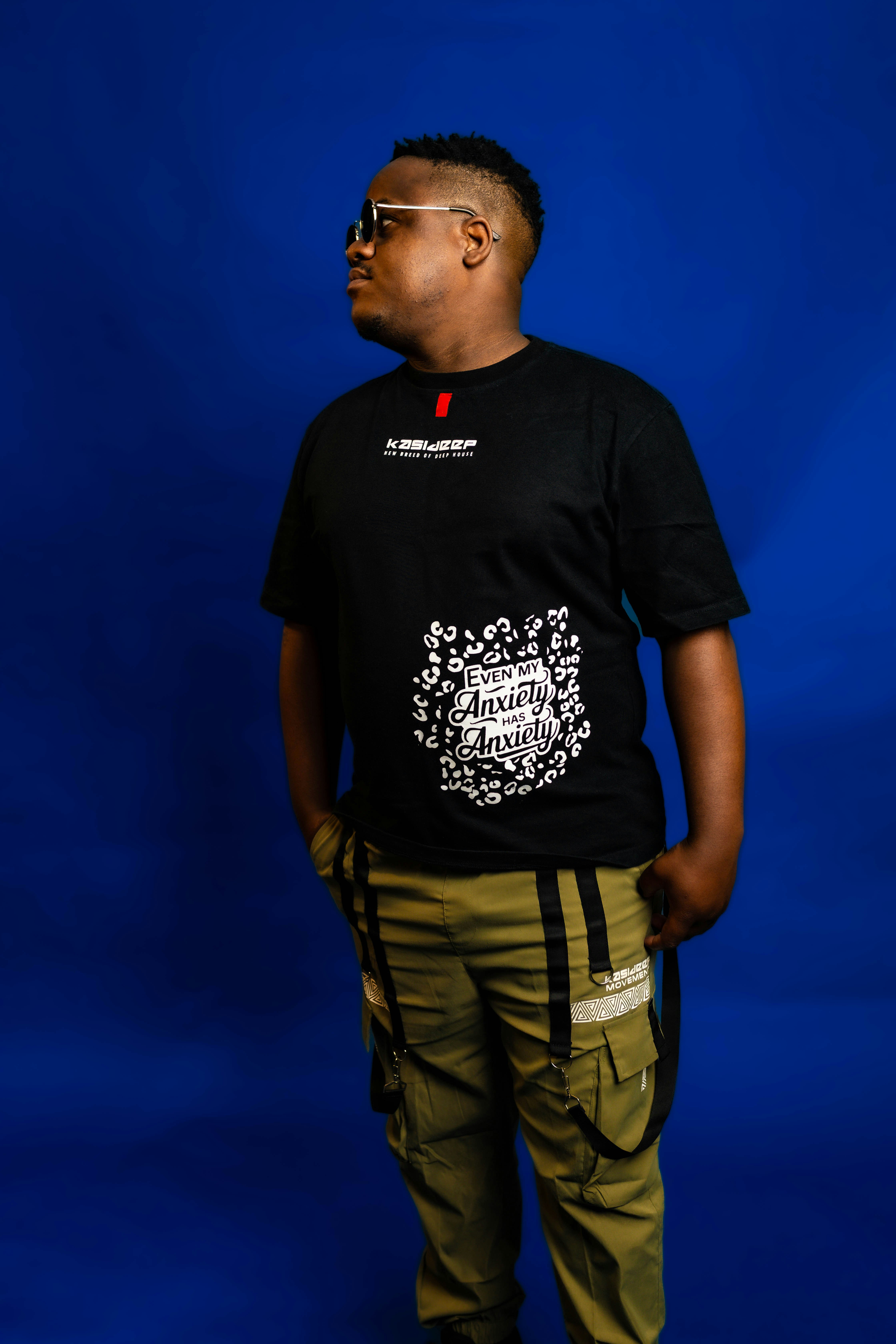 DJ Tears PLK, KasiDeep | Man in black t-shirt and khaki pants