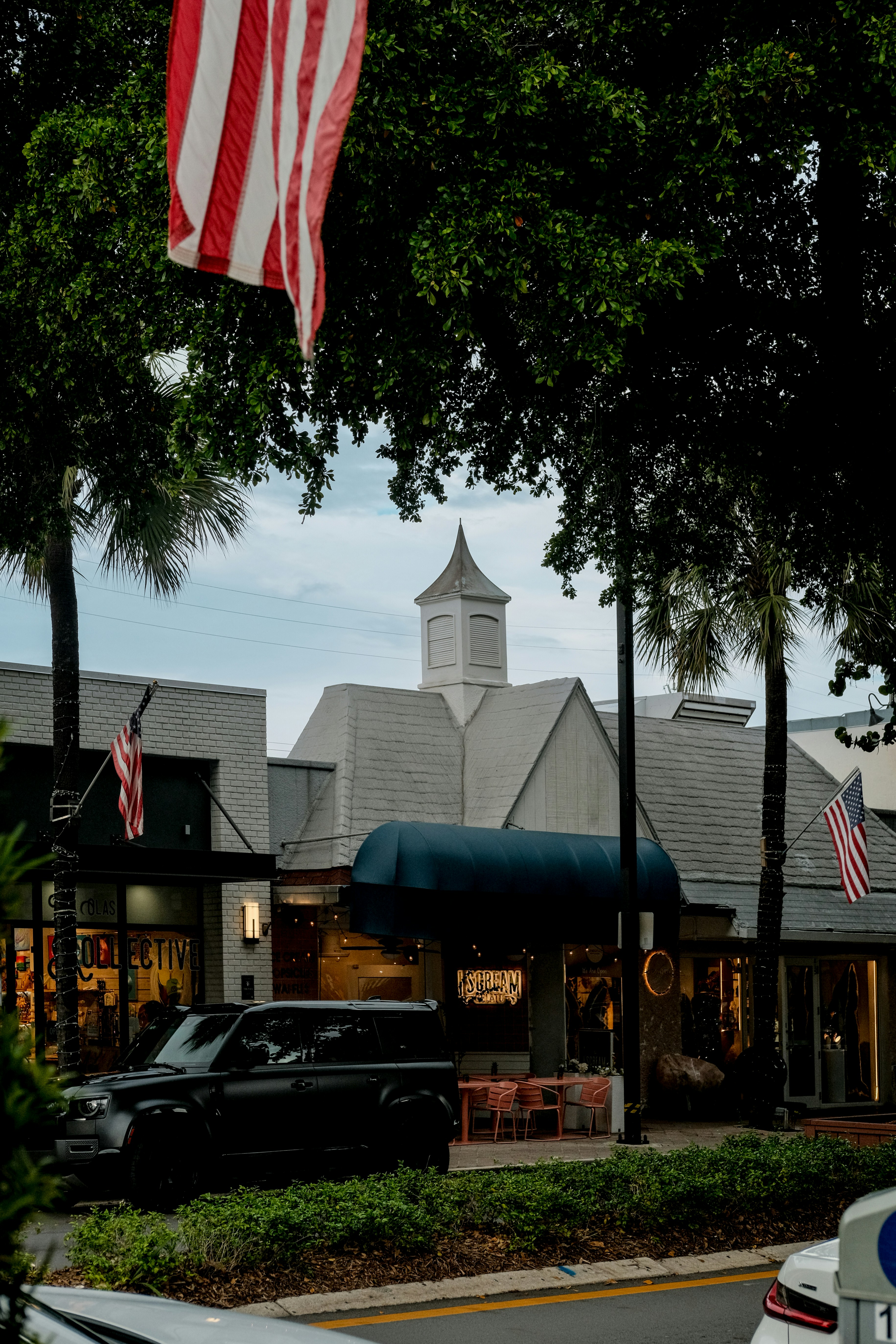 Charming Streetscape with a Touch of Americana