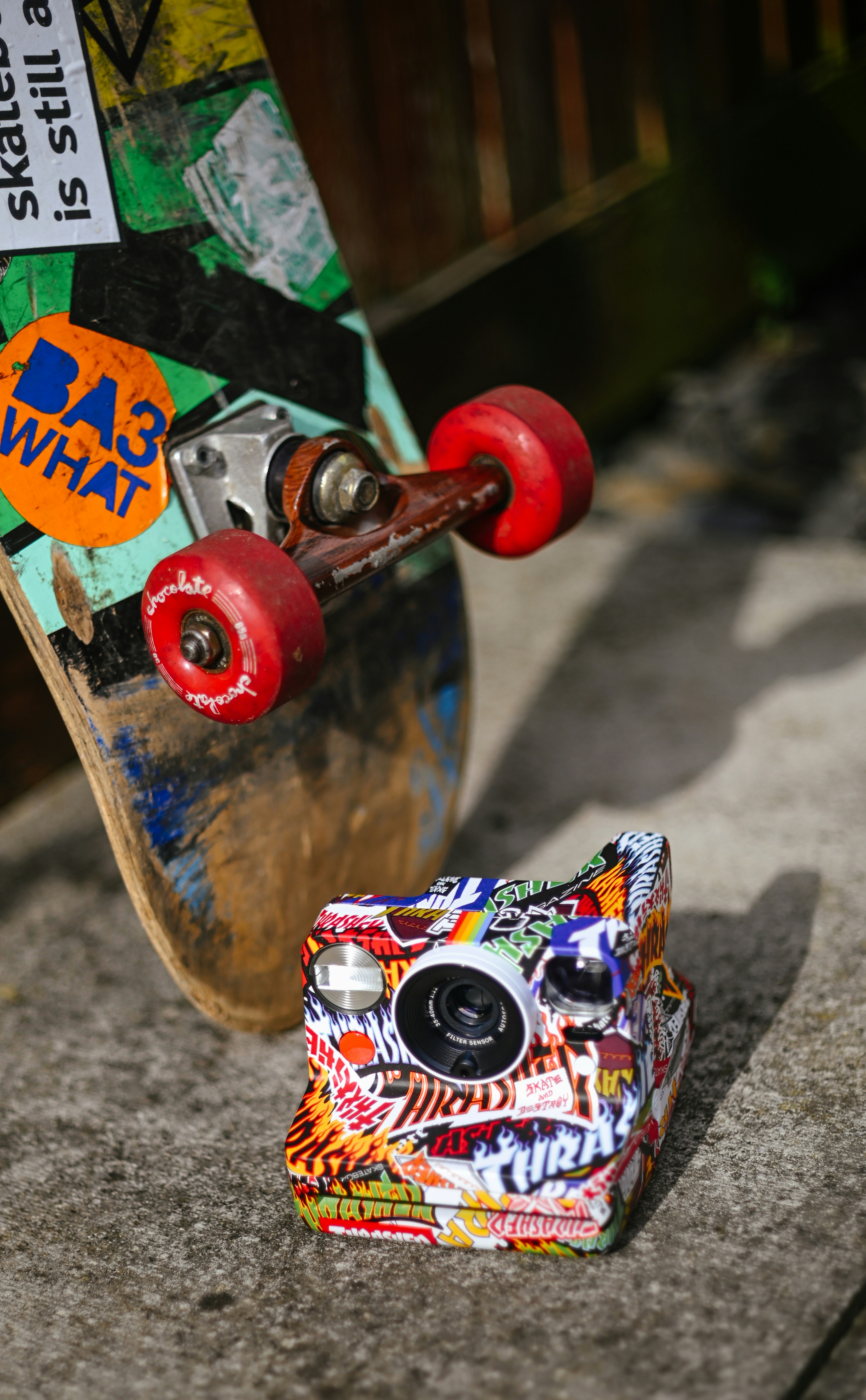Vibrant Fusion of Skate Culture and Instant Photography