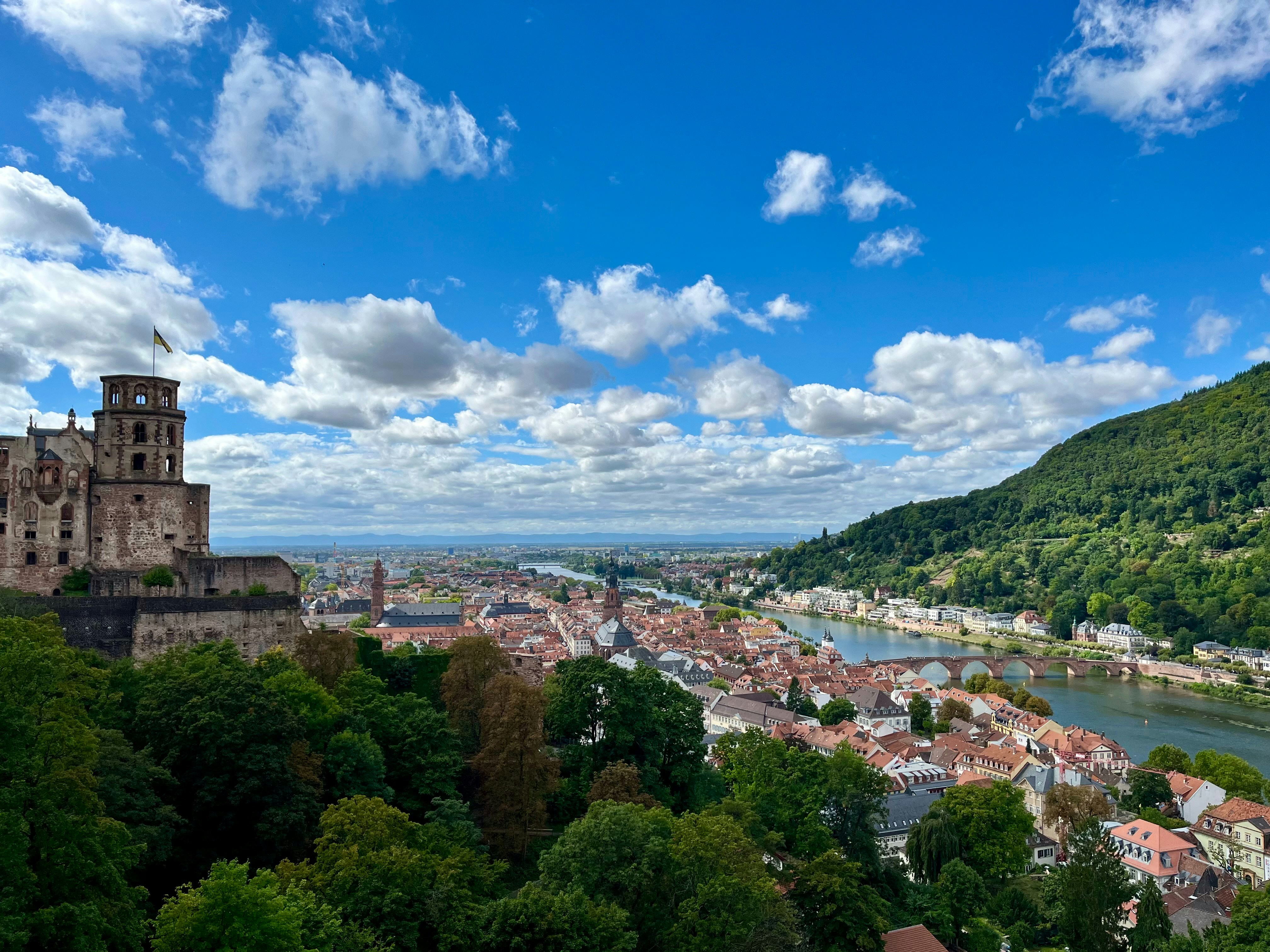 Castle Overlook: A Meandering River Town from a Hilltop Citadel