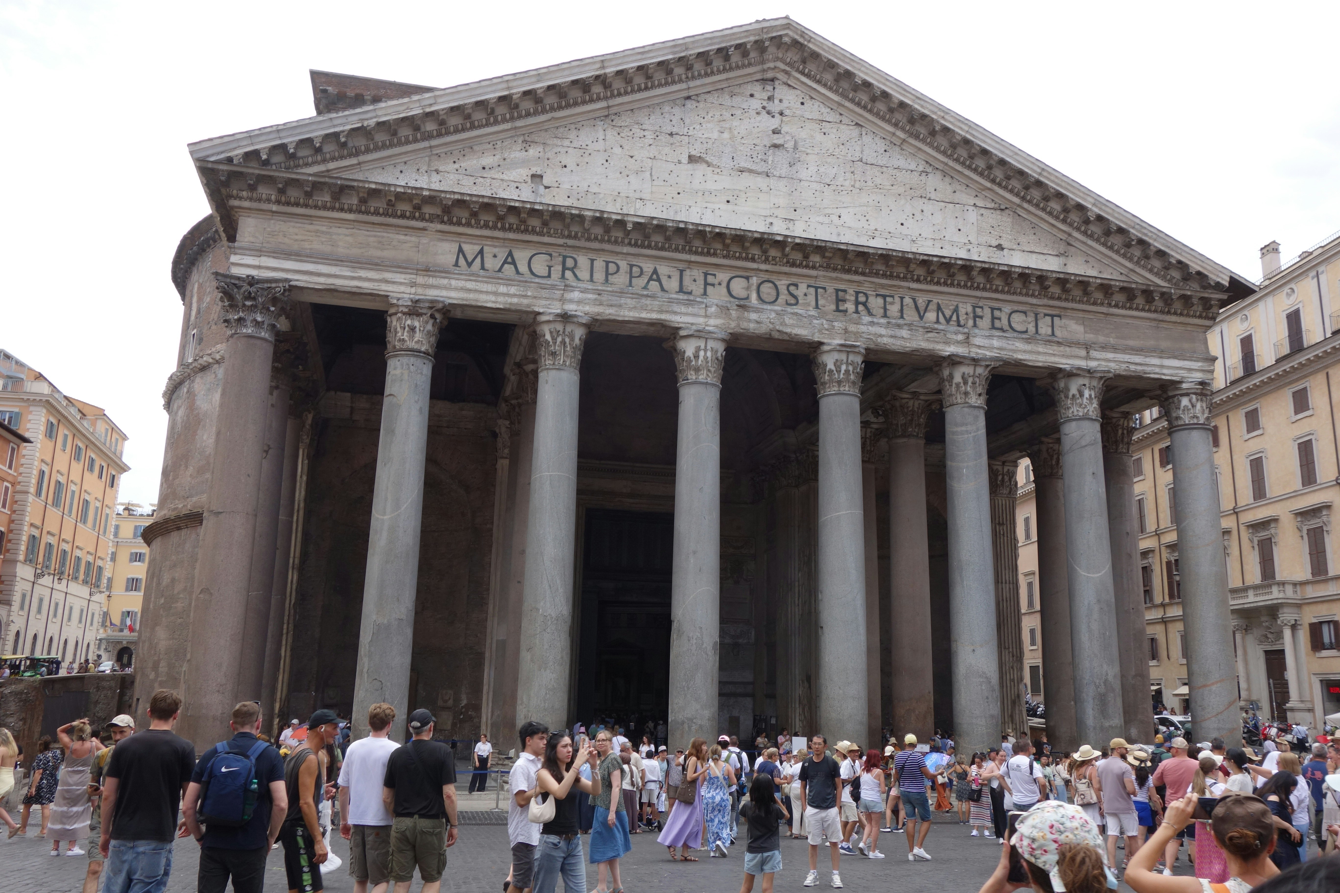 The pantheon building with many people outside photo – Free ...