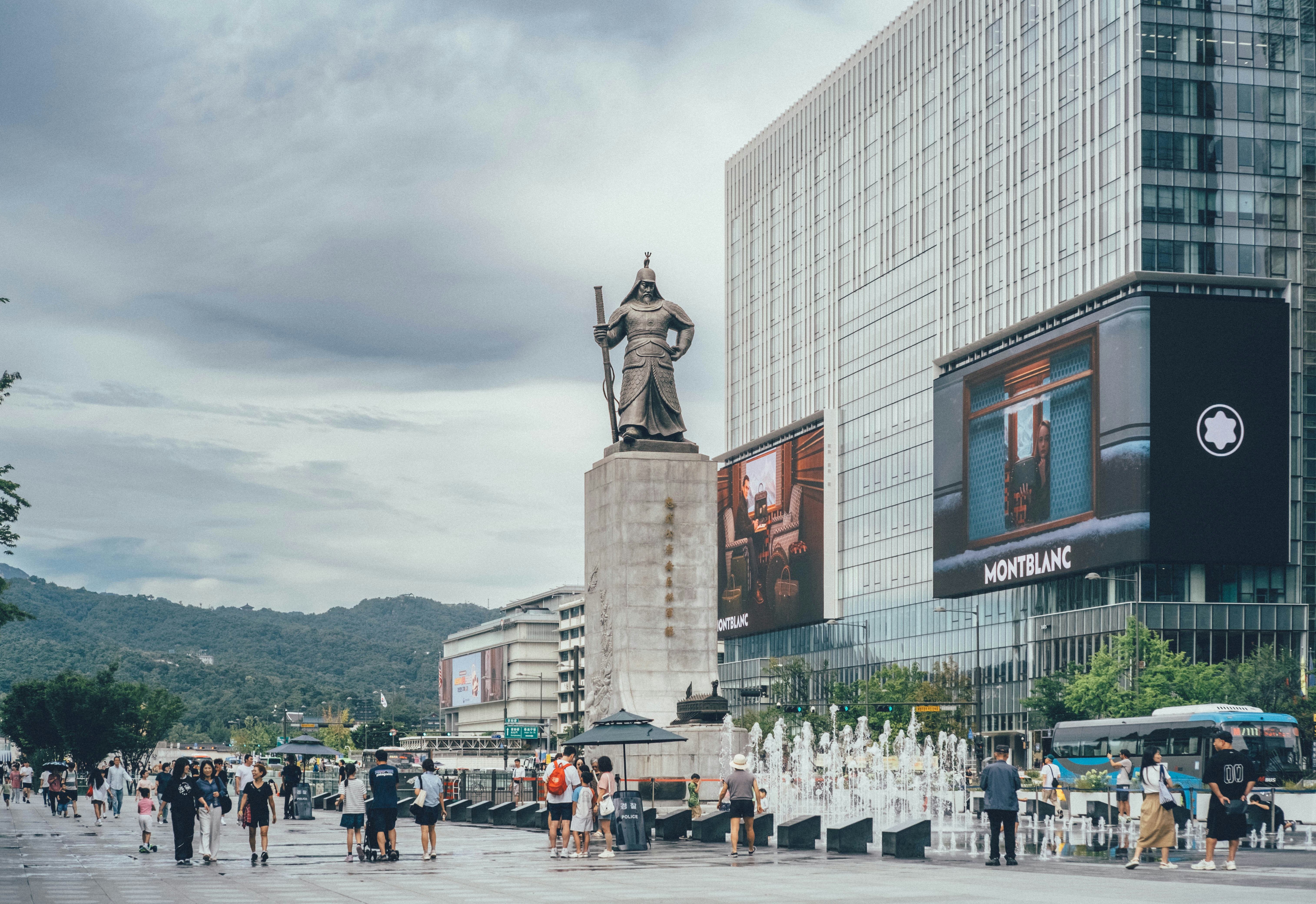 Monumental Presence Amidst Urban Life