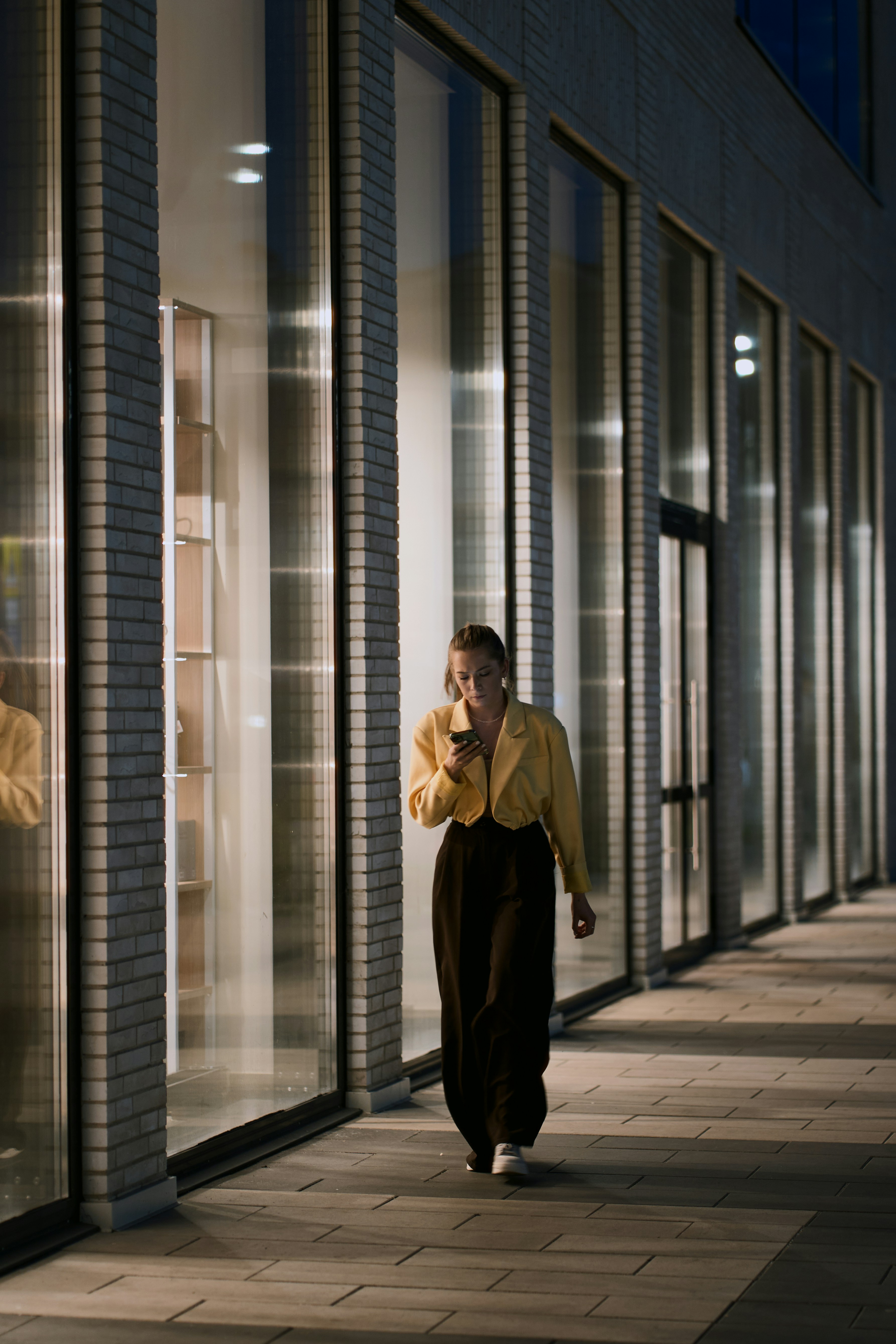Urban Solitude: A Nighttime Stroll