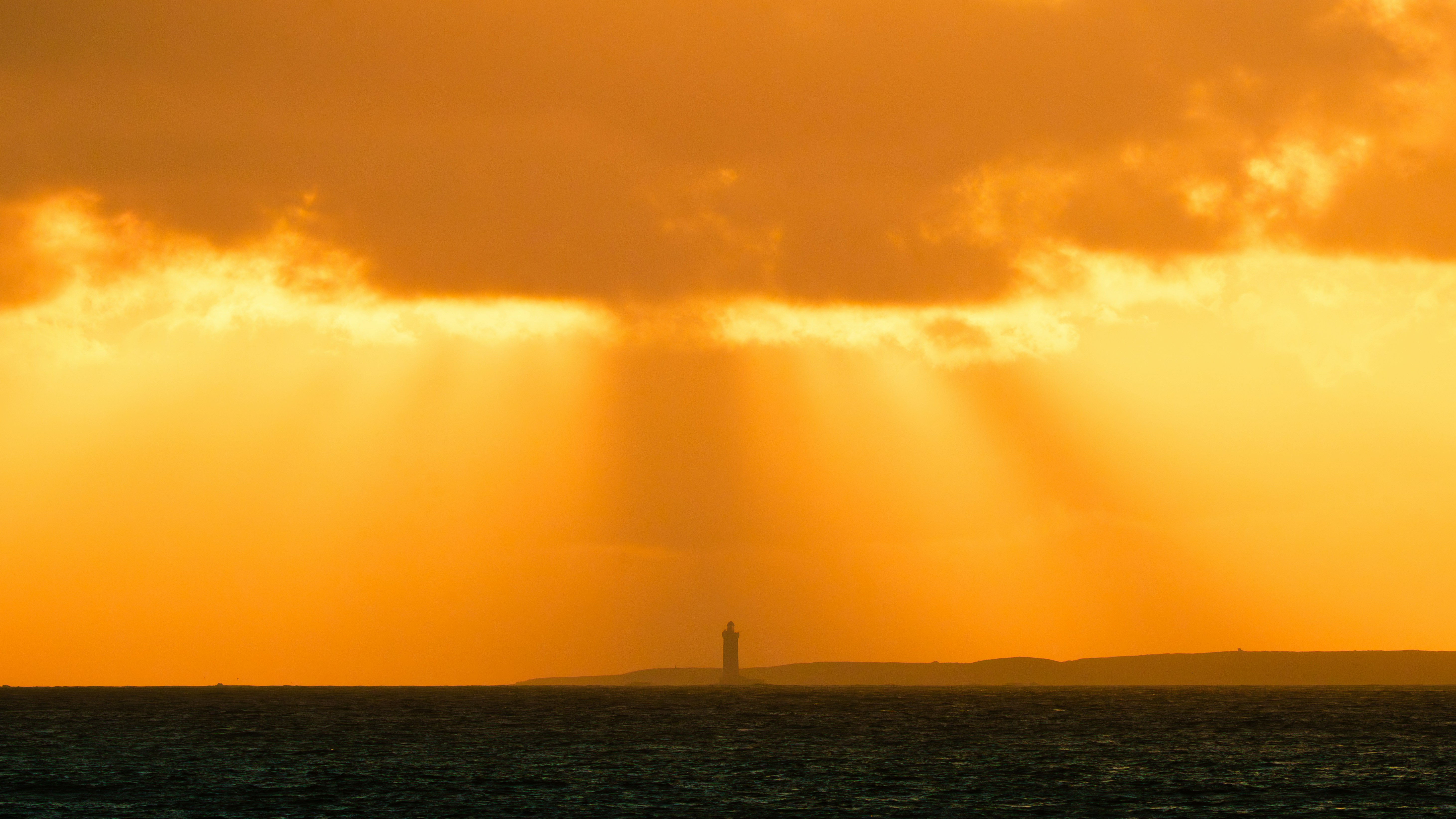 Beacon of Light Amidst the Golden Horizon