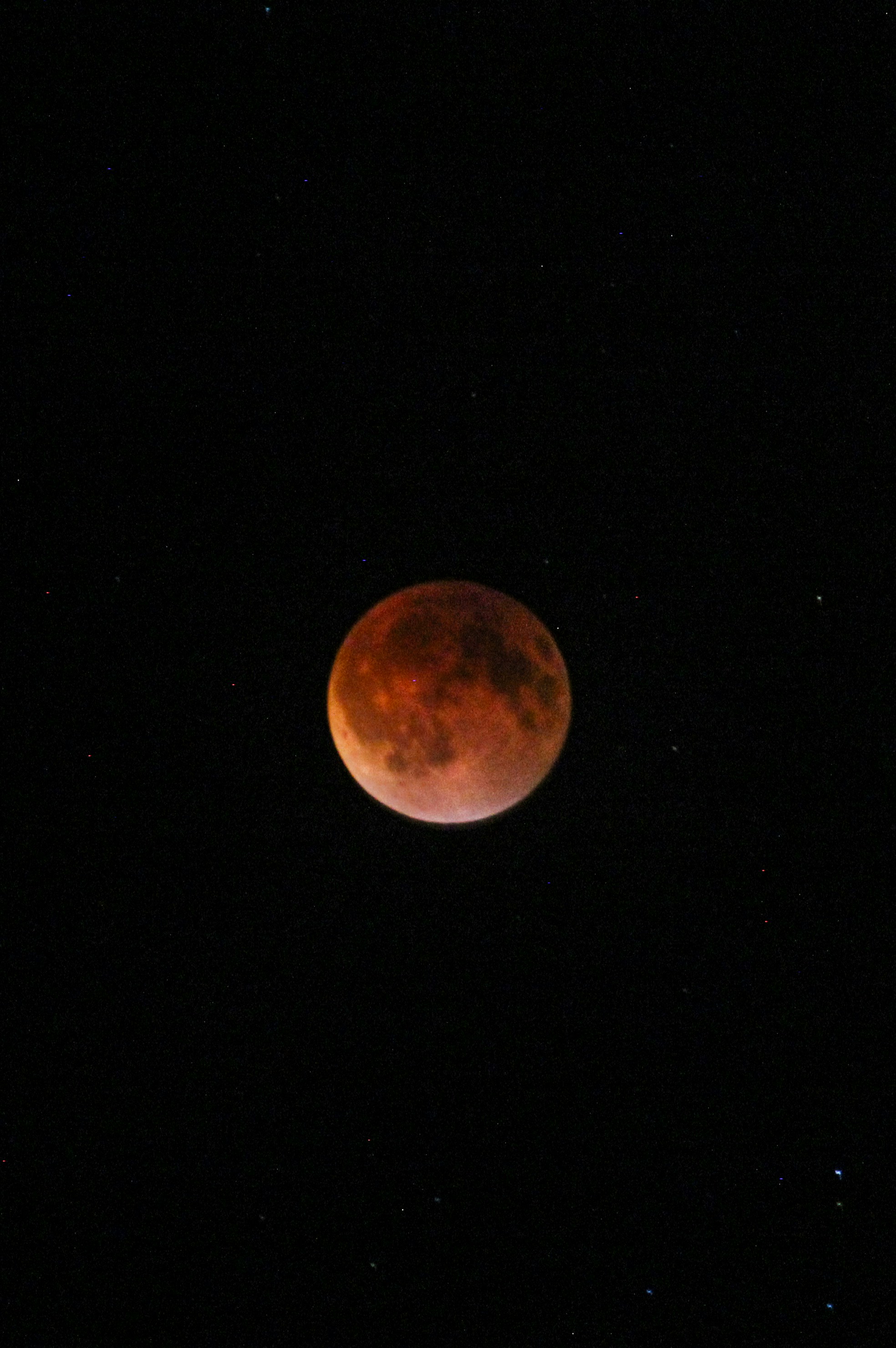 Blood moon on September 8th 2025 | Blood moon eclipsing in a starry night sky