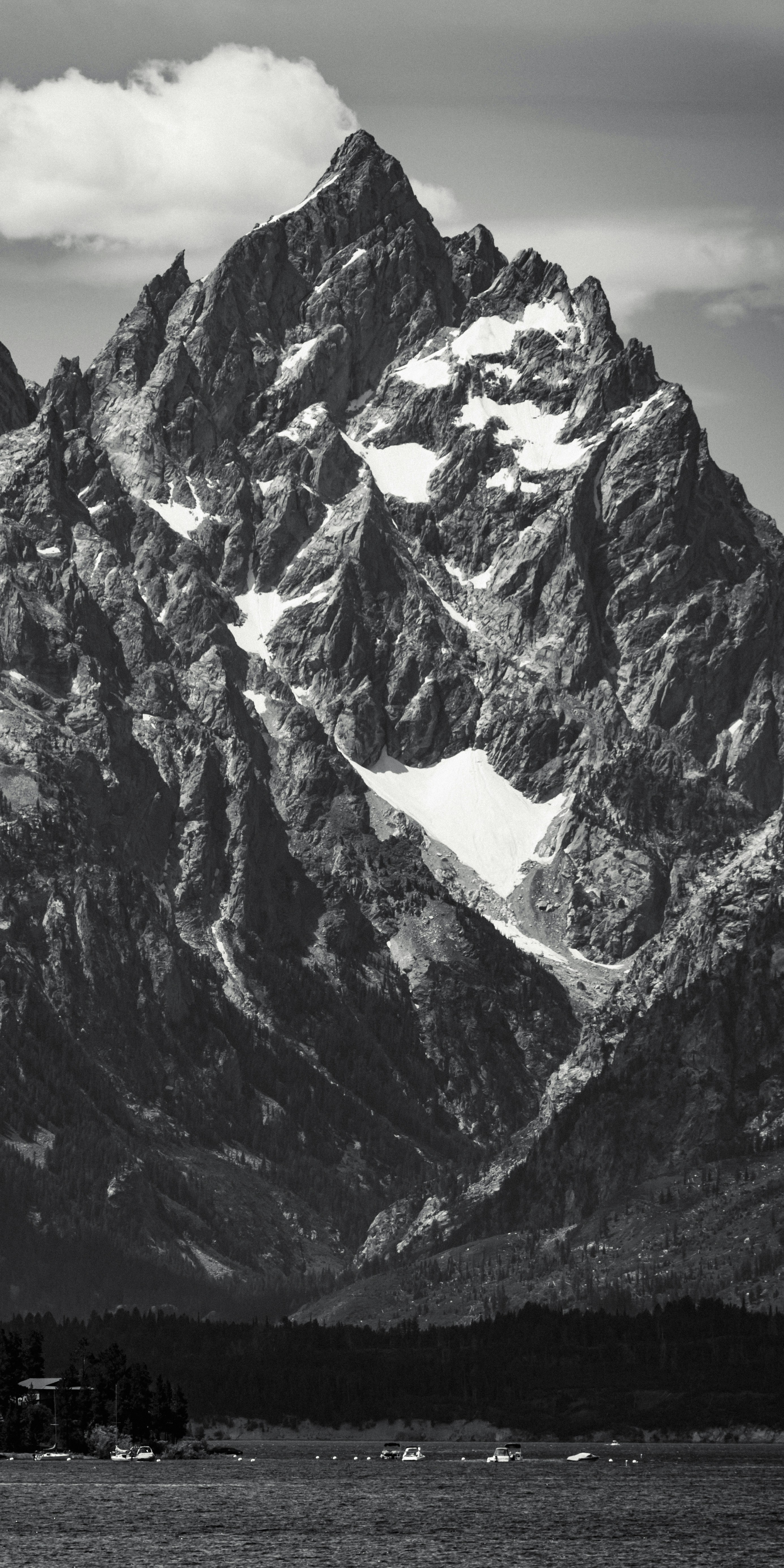 Majestic Peaks in Monochrome