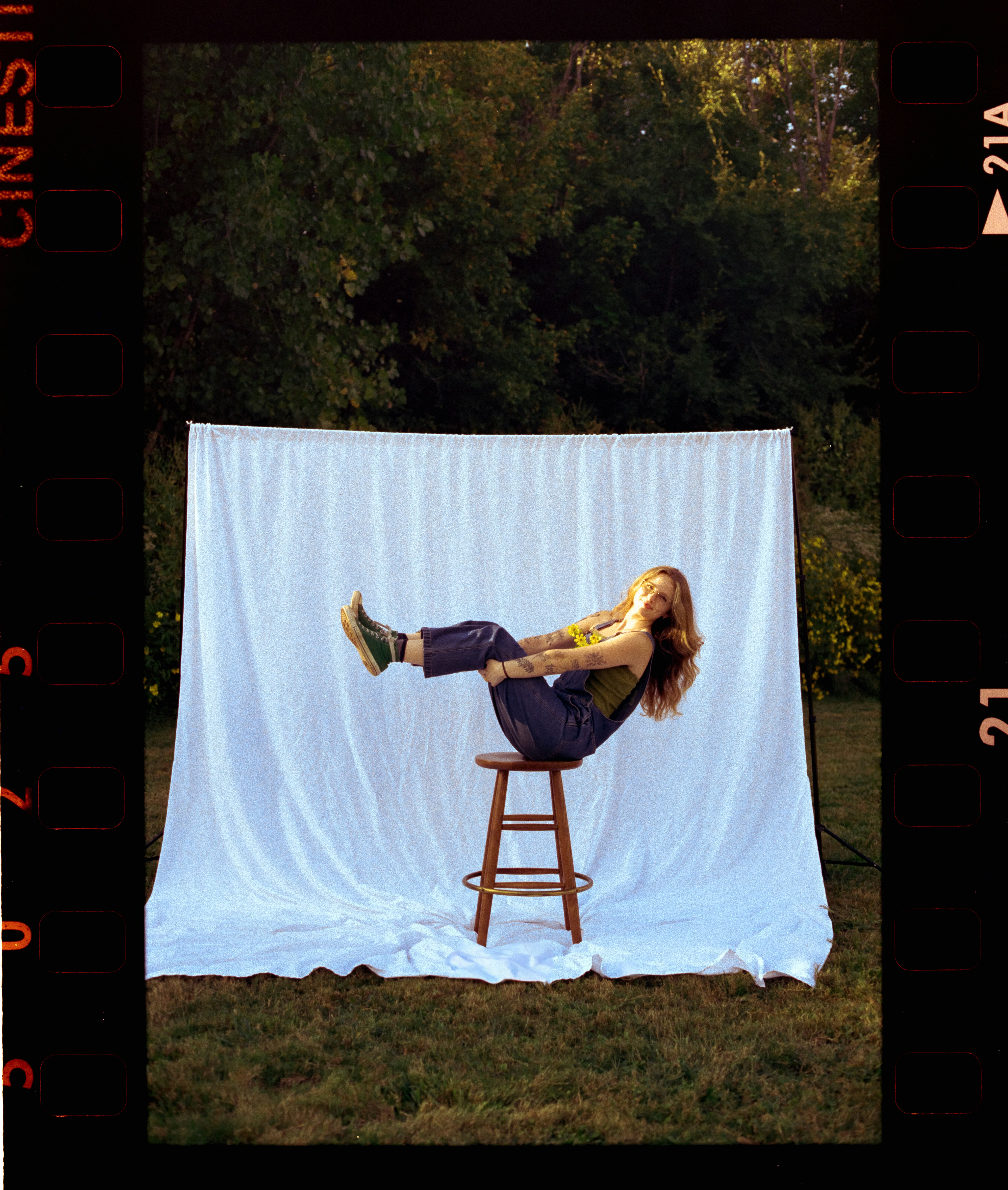 Suspended Serenity: A Playful Pose