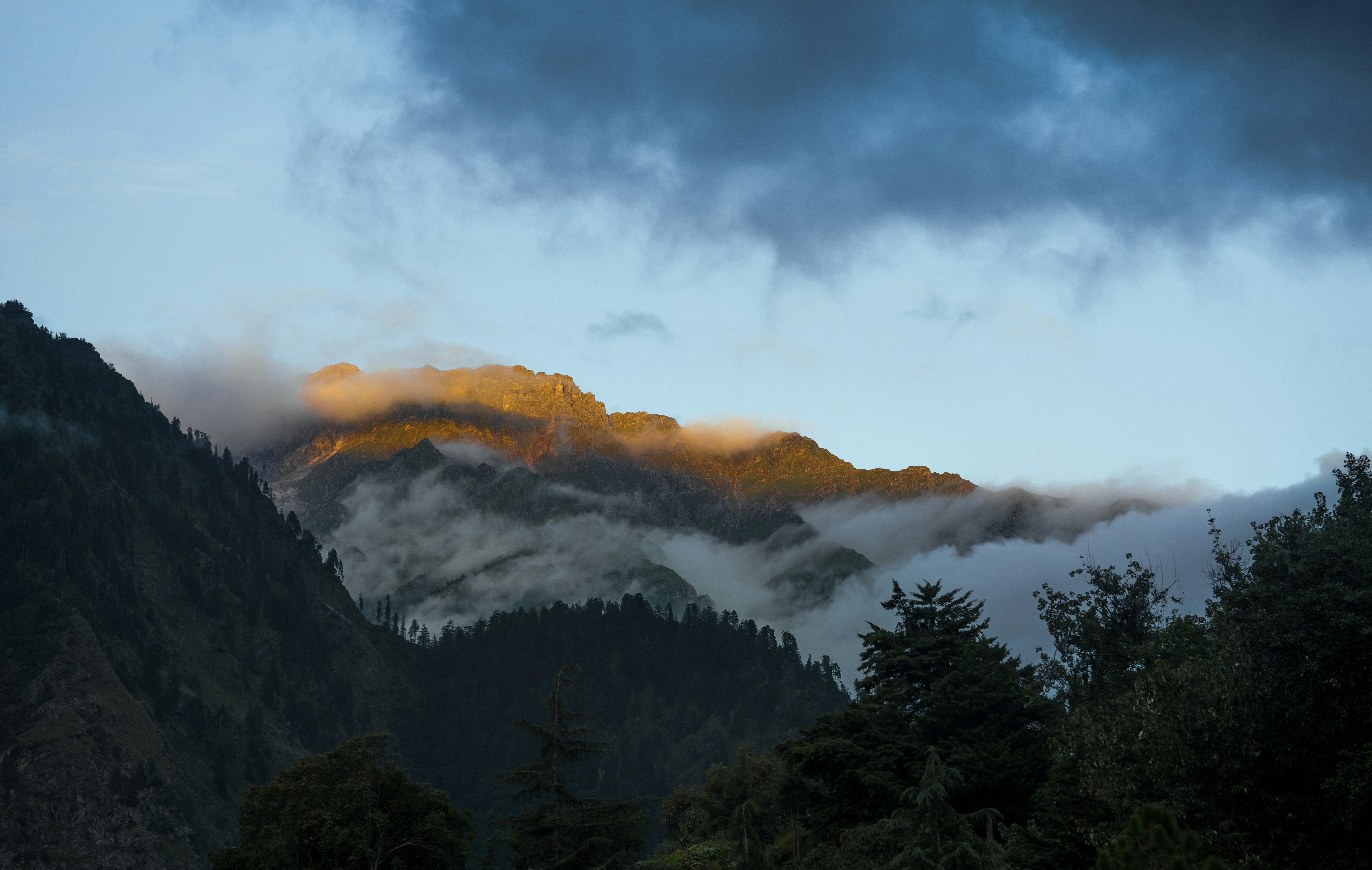 Whispers of Dawn: The Mountain's Embrace