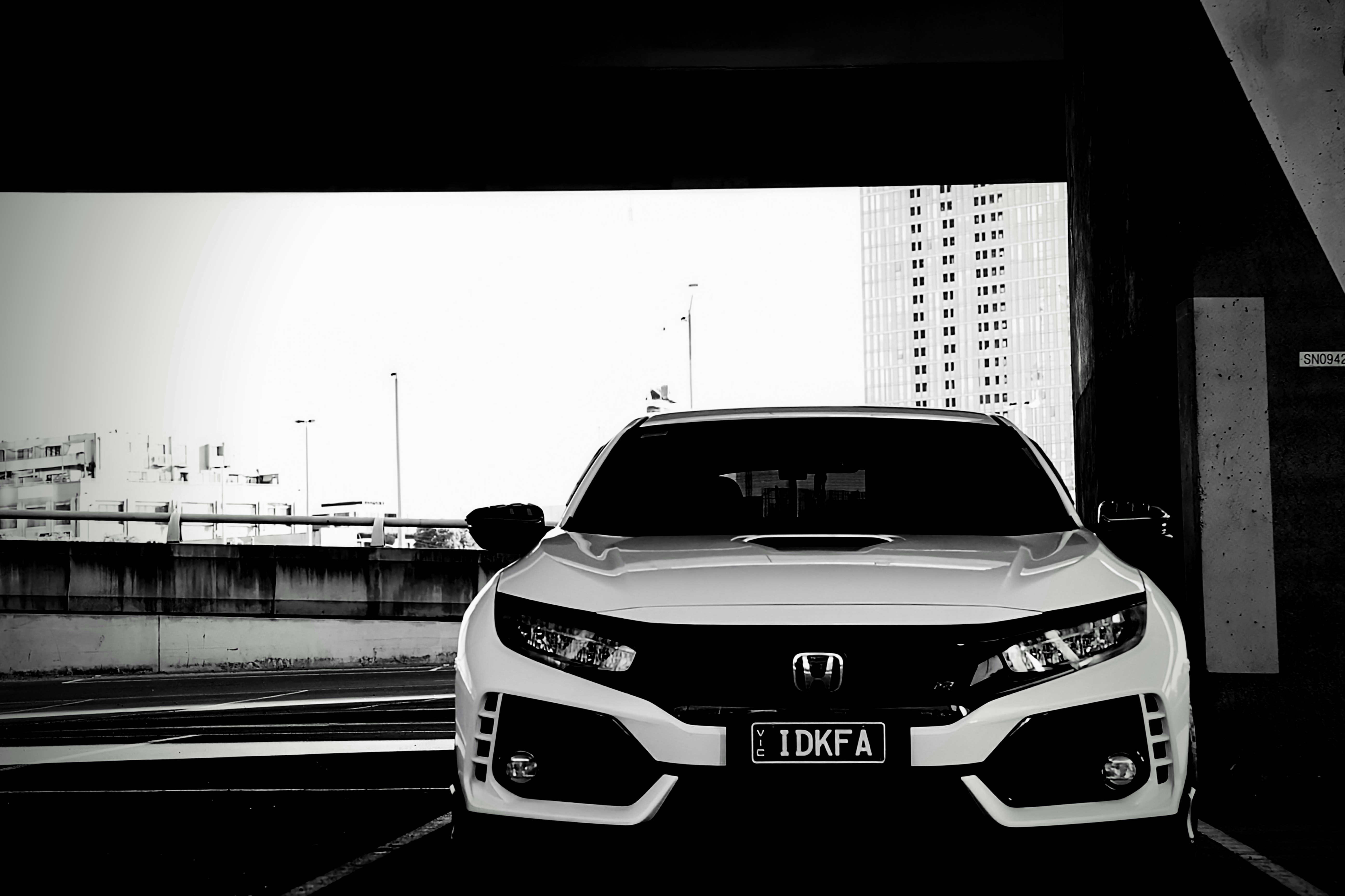Undercover Street Mocha: A Honda Civic Emerges from the Shadows