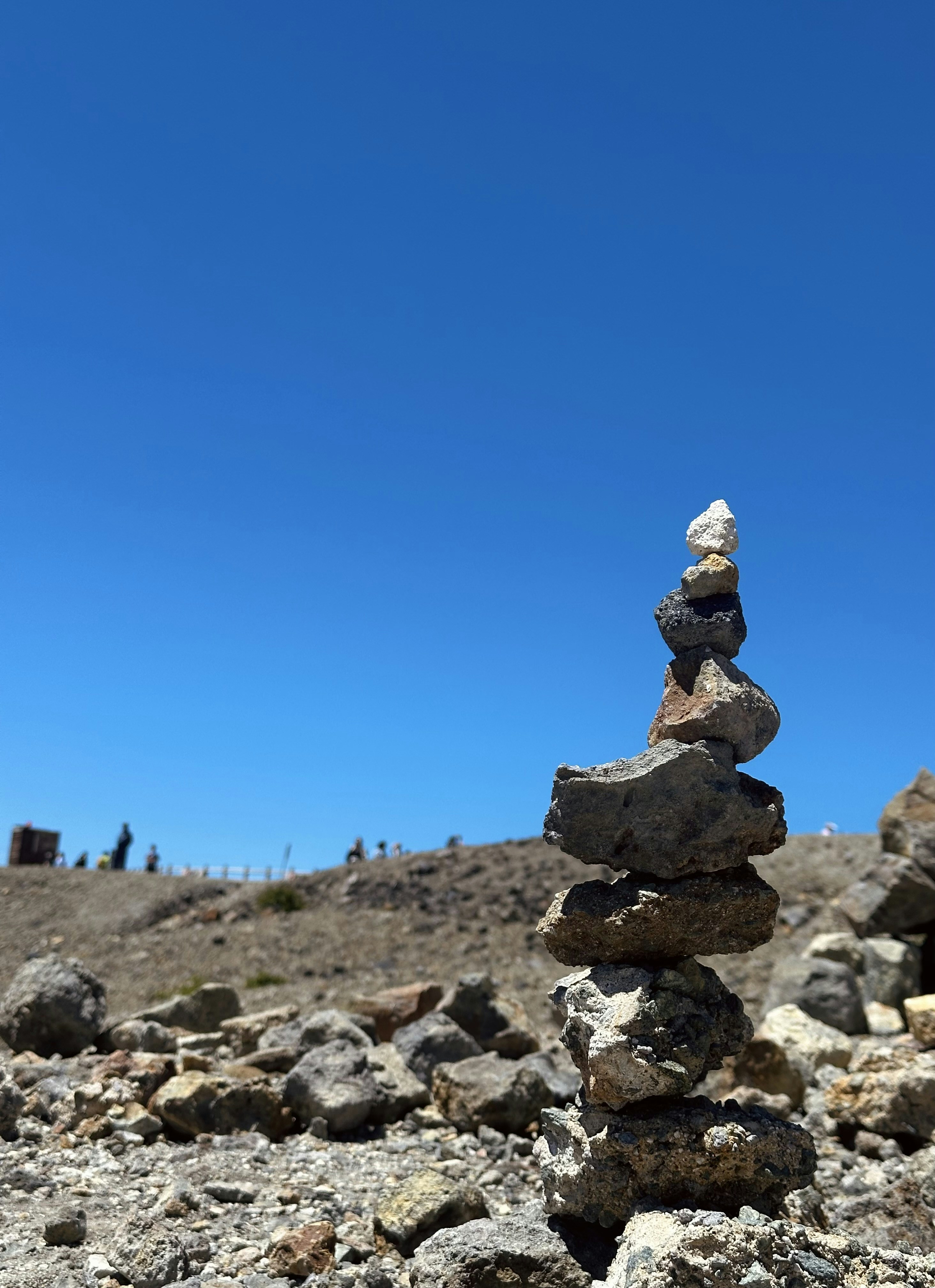 Nature's Balance: A Stone Tower Against the Sky