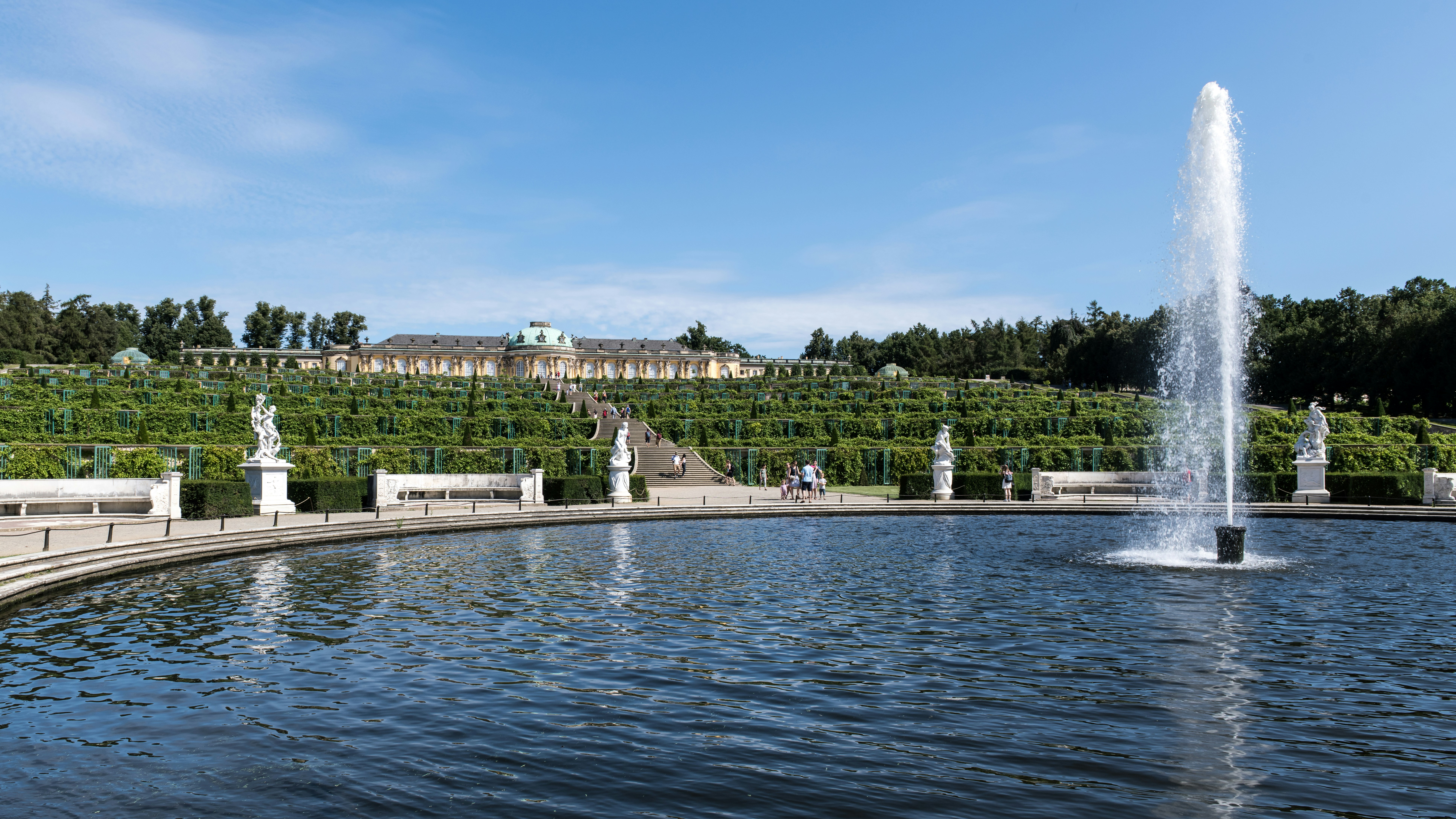 Symphony of Water and Greenery in the Garden of Splendor