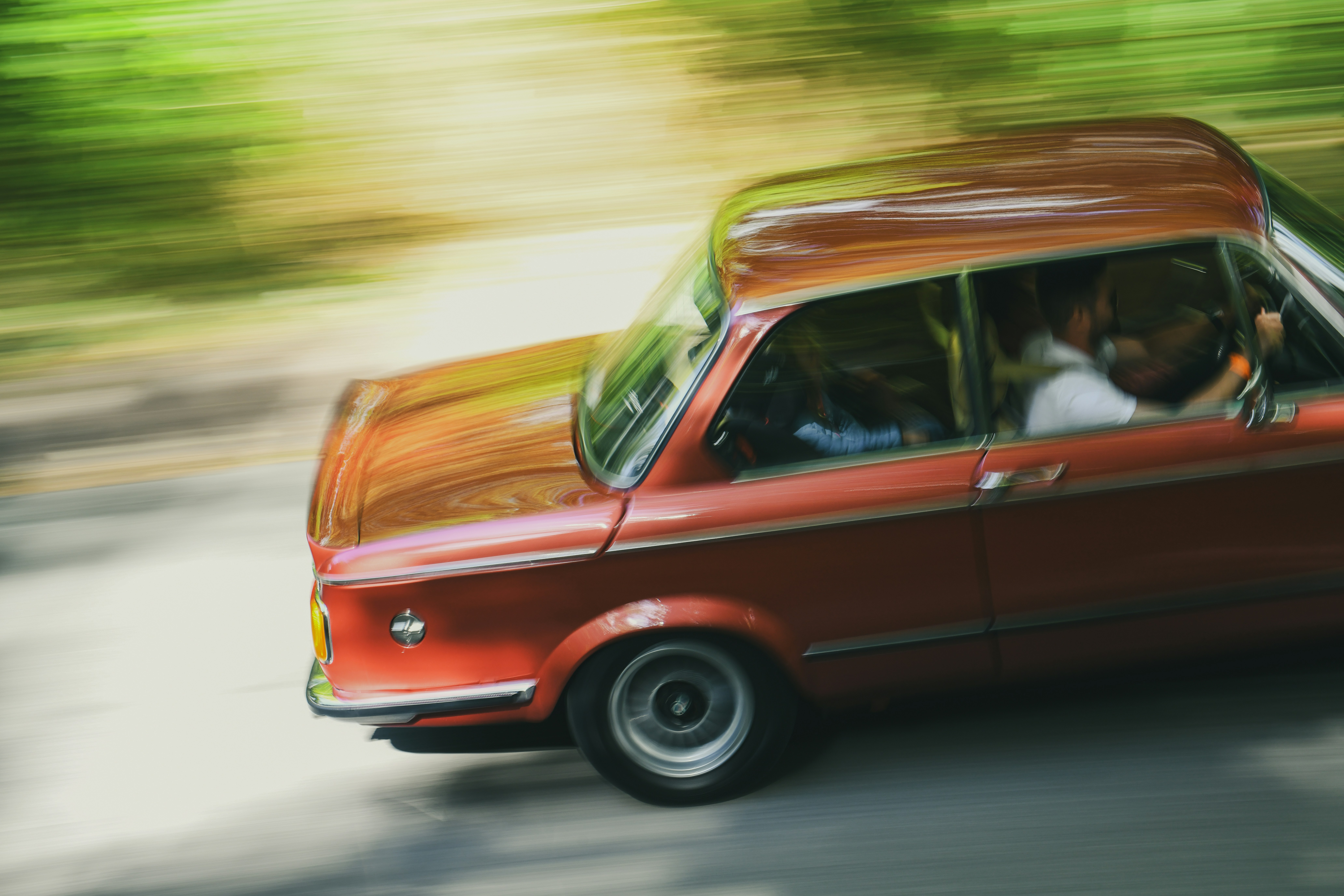 Crimson Classic in a Blur of Motion