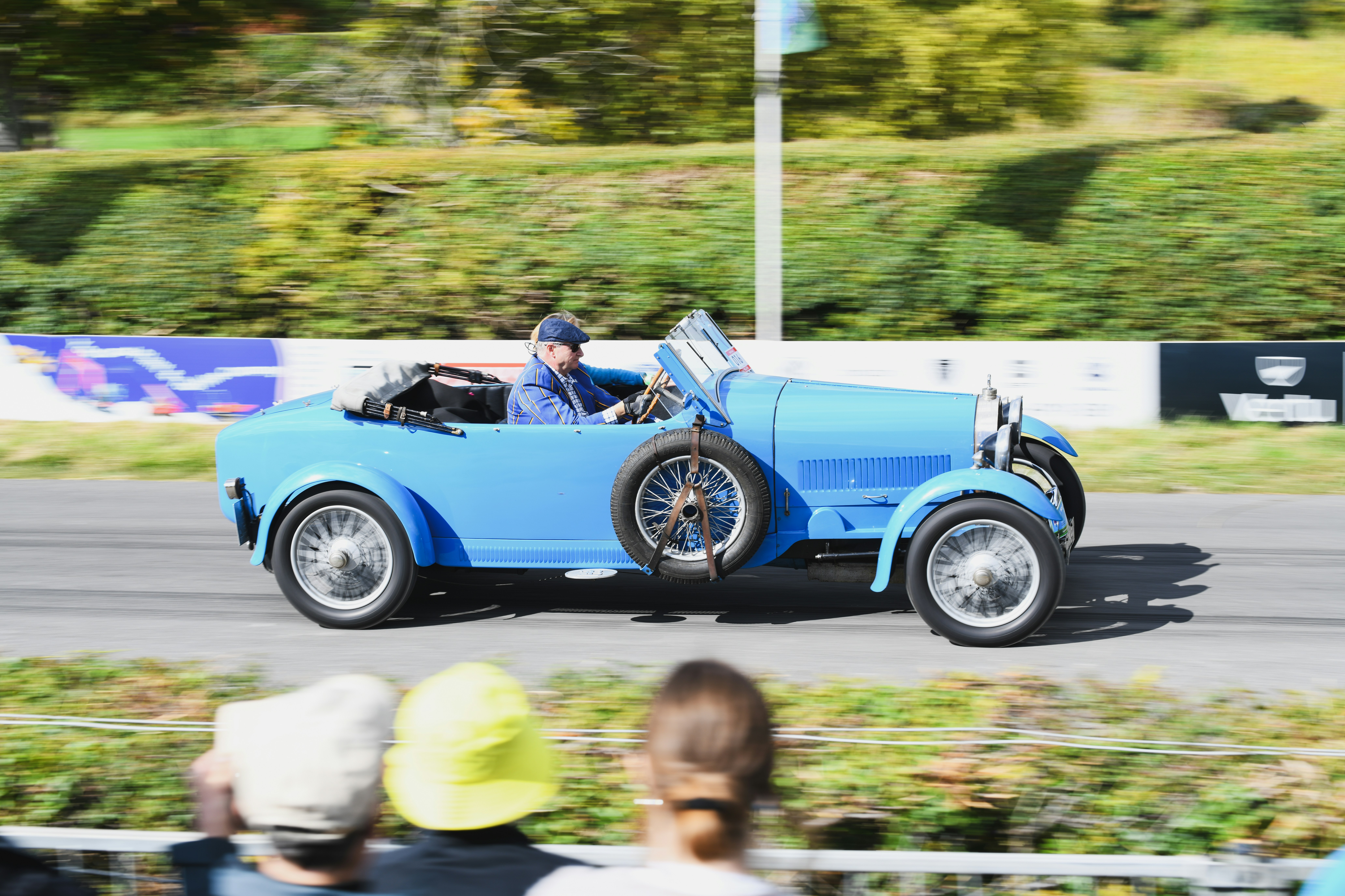 Blue Vintage Storm: A Convertible Classic in Motion