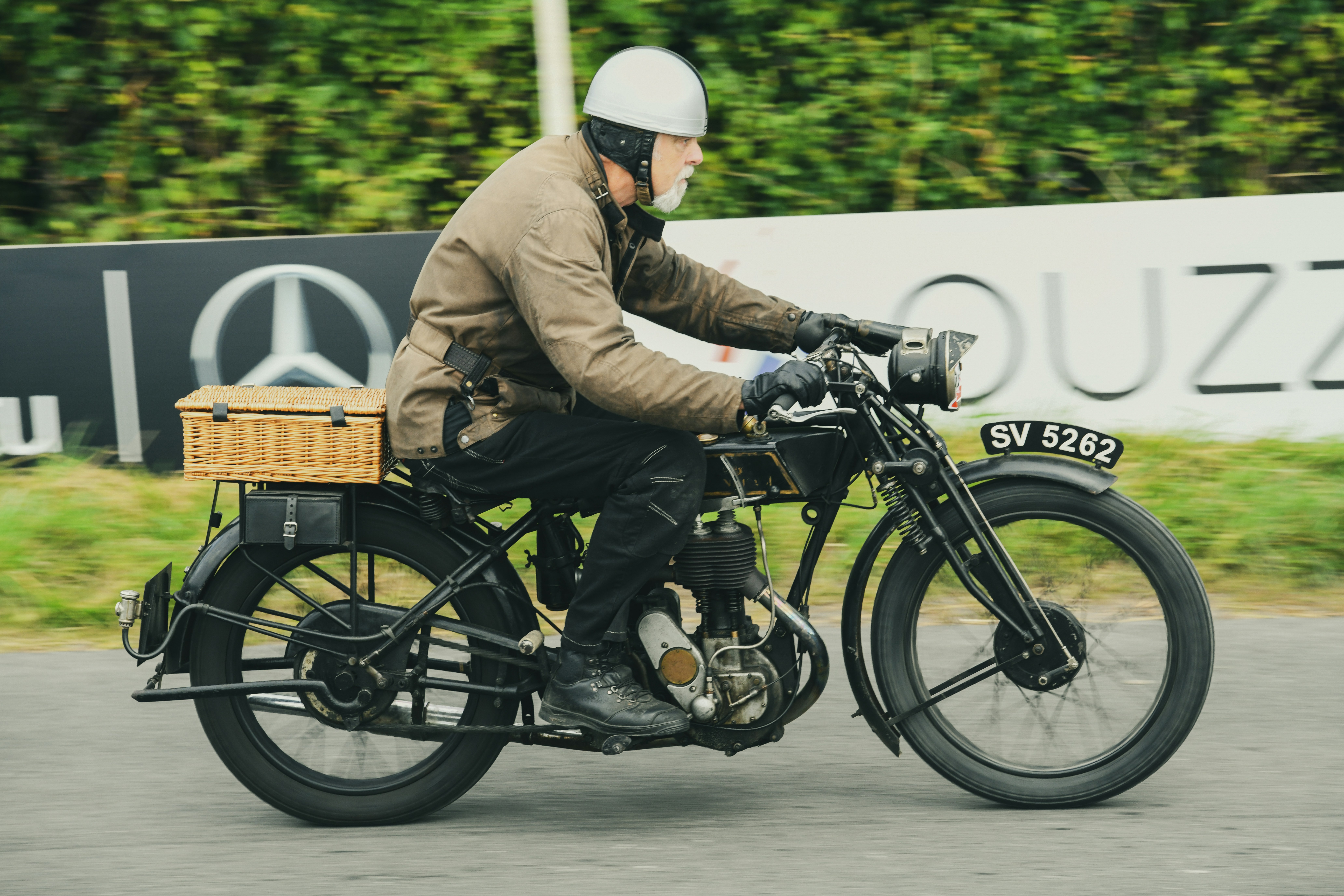 Leather, Chrome, and Wind: A Vintage Motorcycle in Motion