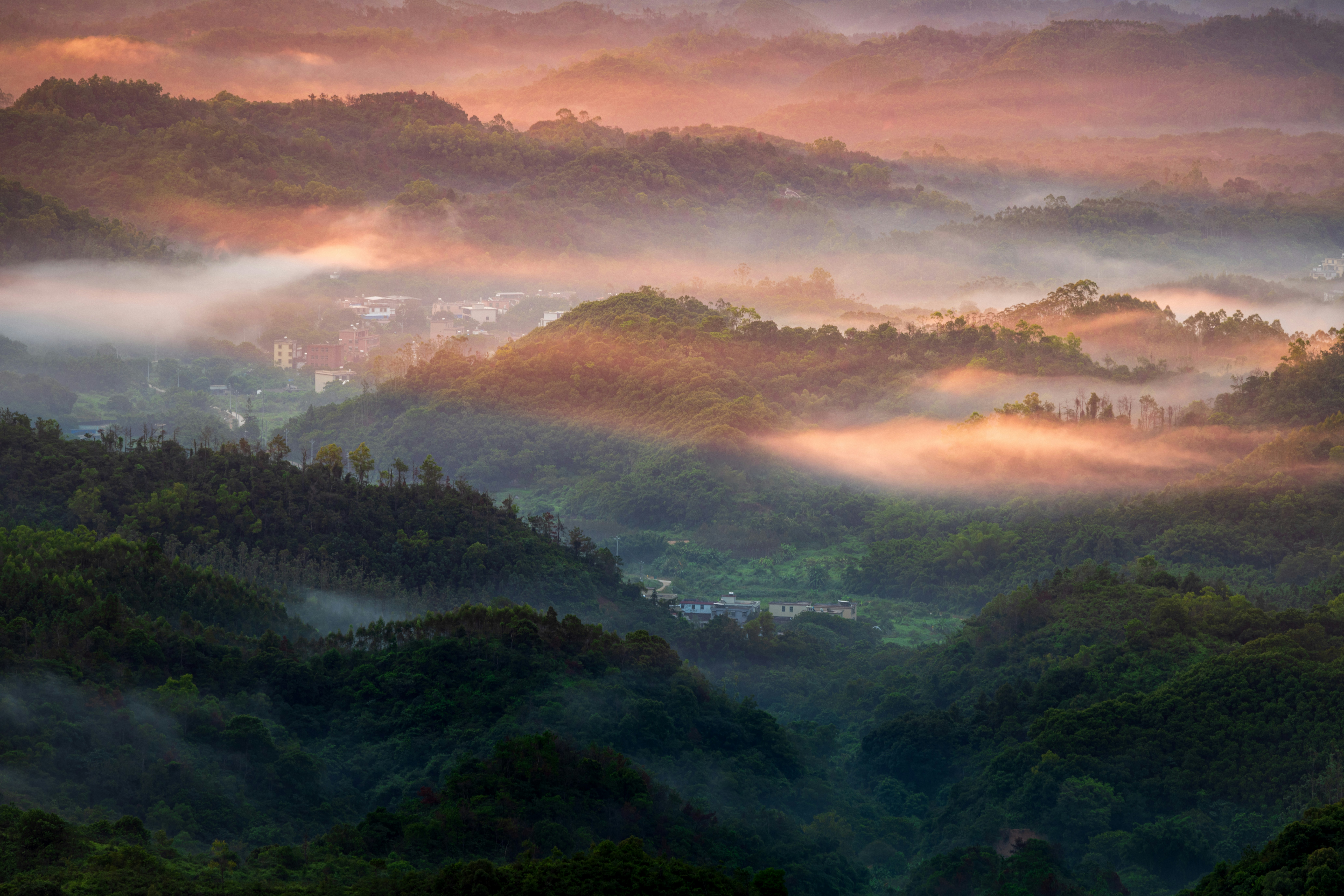 Dawn Veil Over Emerald Hills