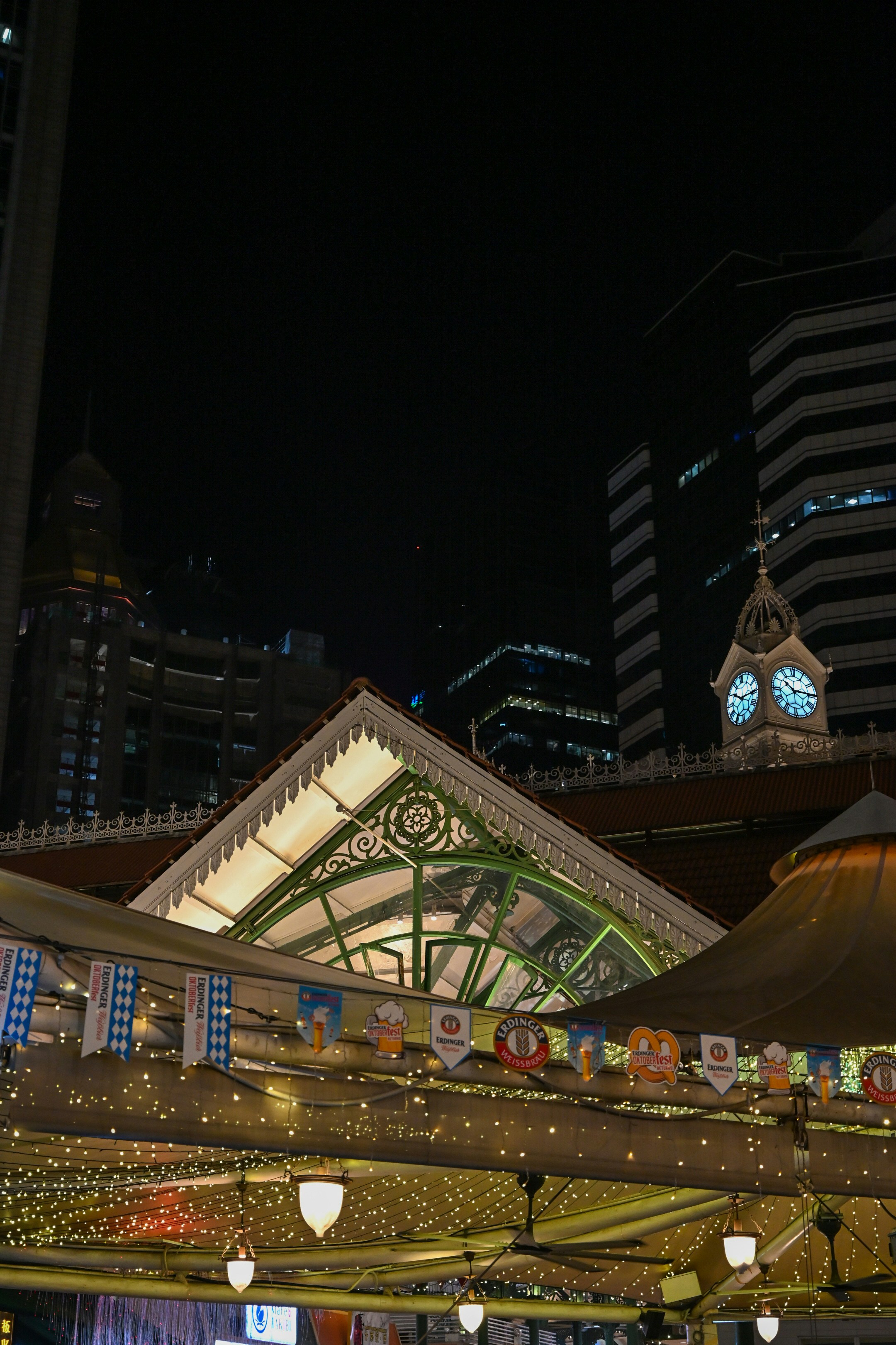 Urban Nightscape: A Glimpse of Heritage Amid Modernity
