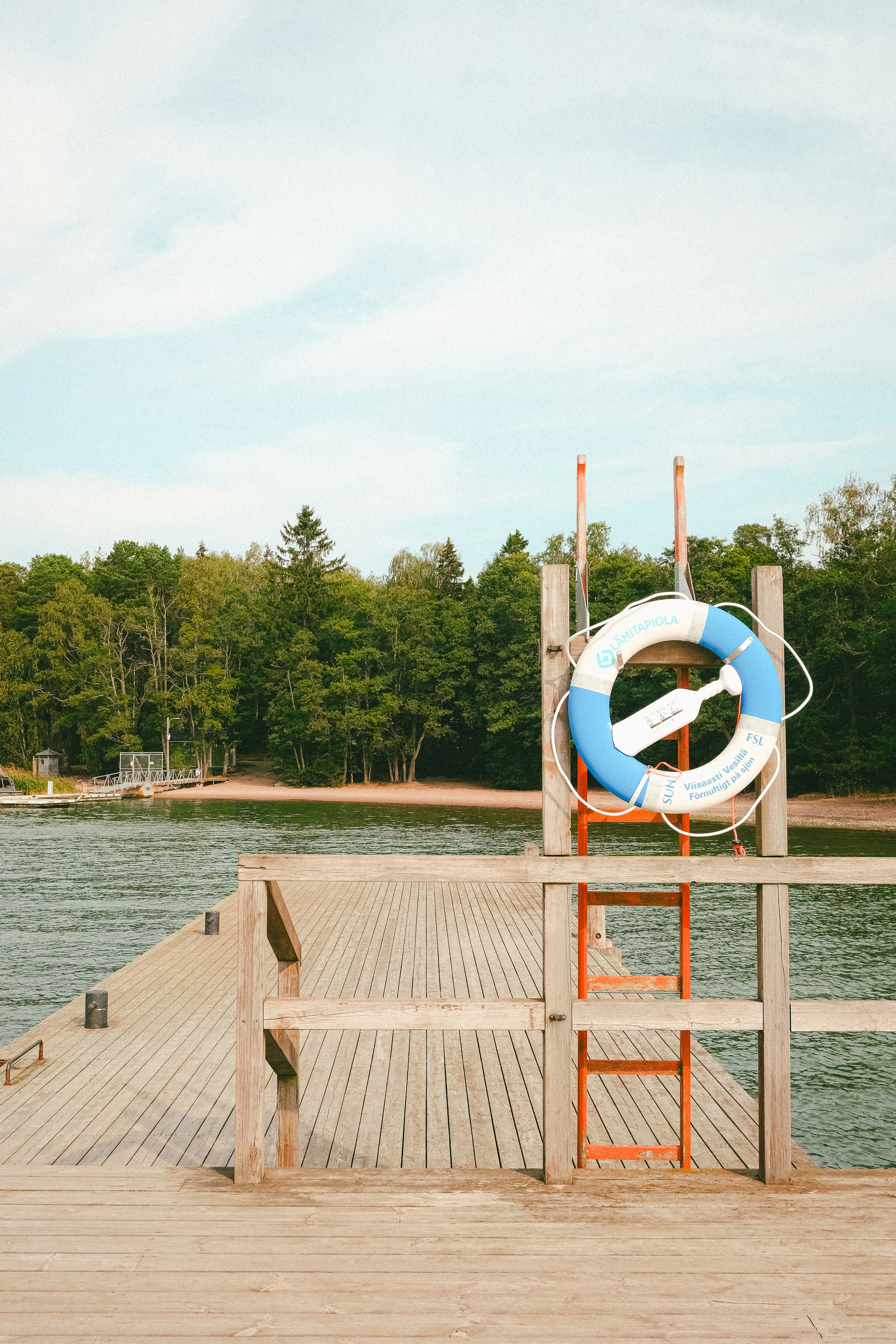 Lifesaver's Haven: A Tranquil Dock Scene