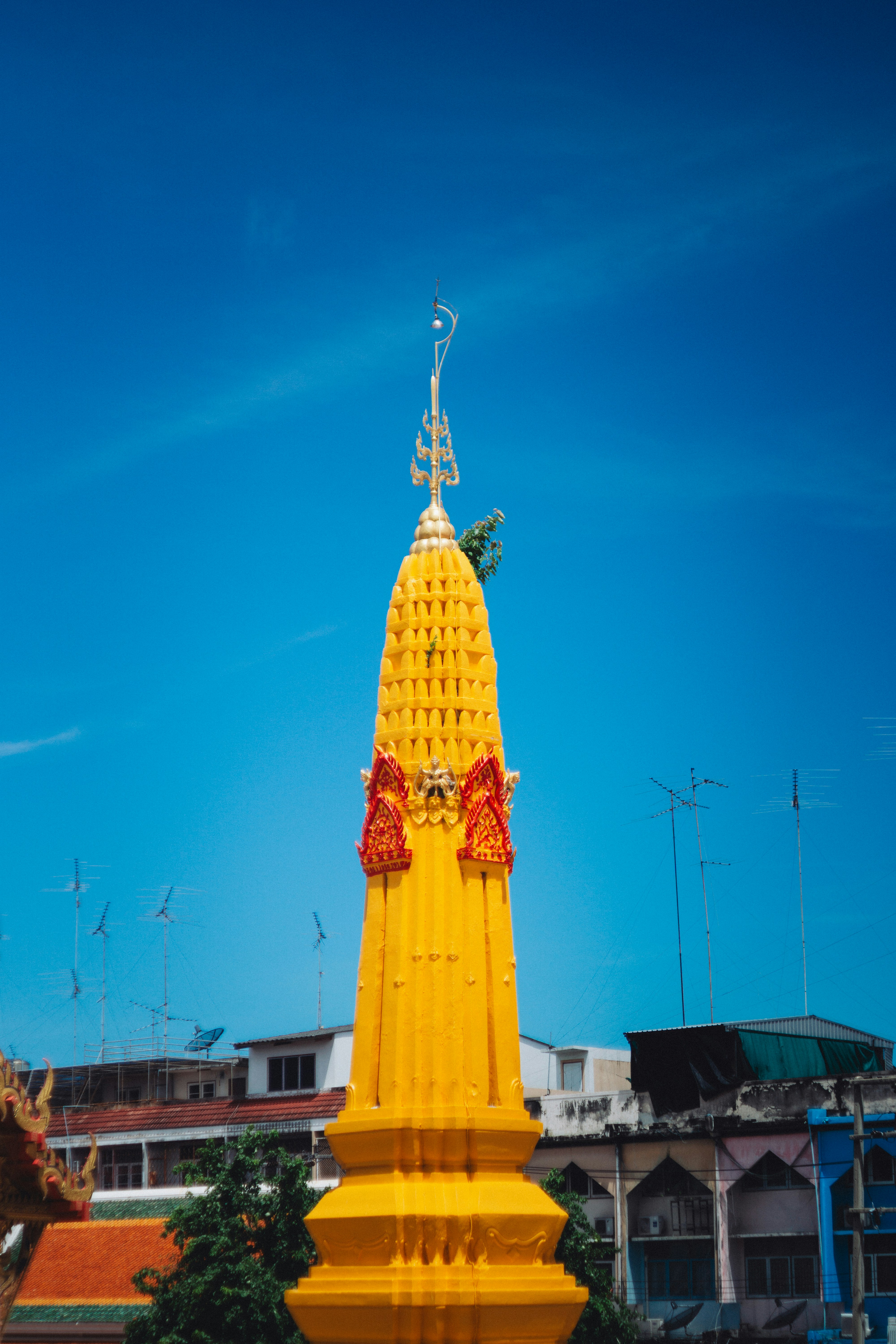 Golden Spire Reaching the Sky