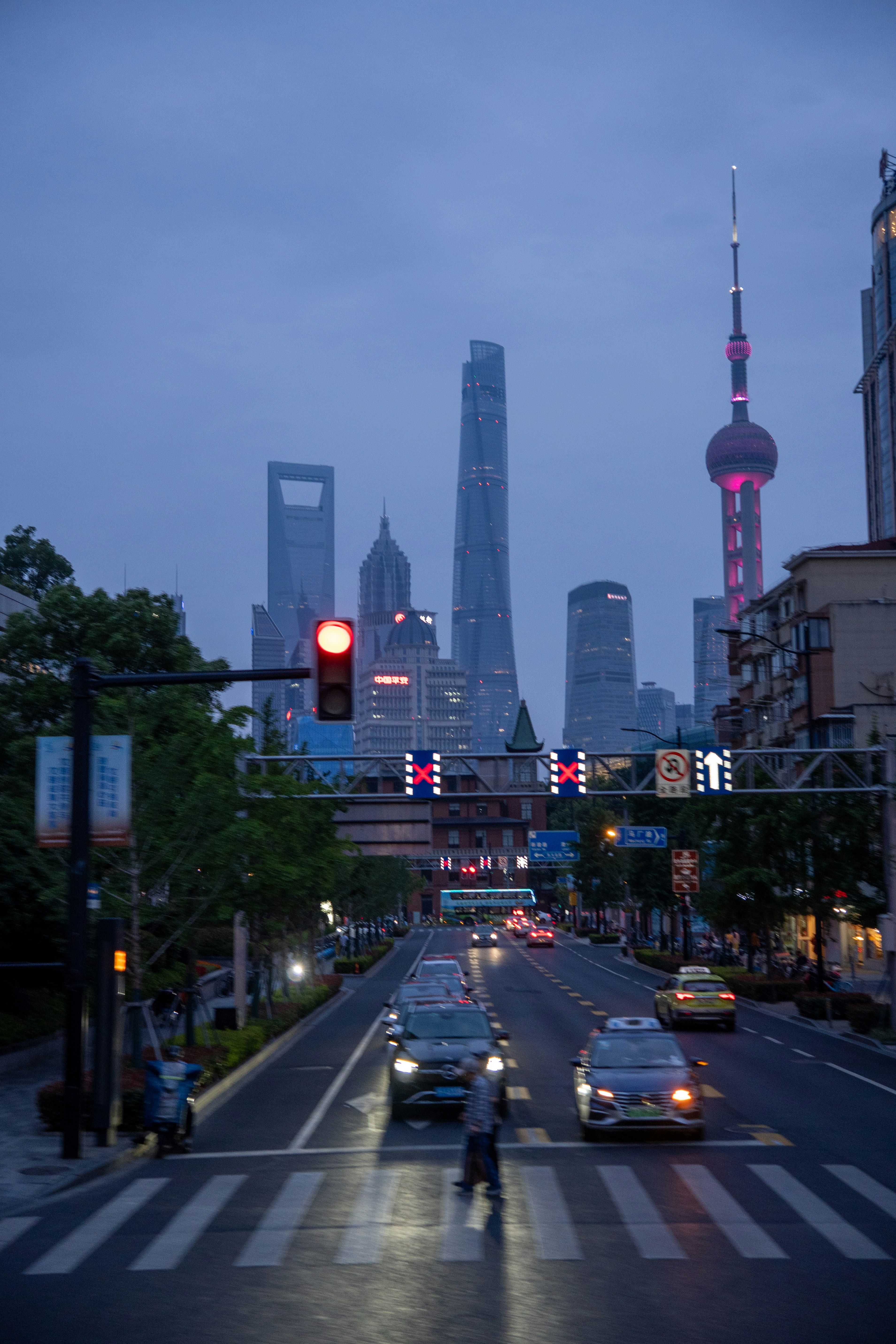 Urban Symphony at Dusk: Shanghai's Skyline Unveiled