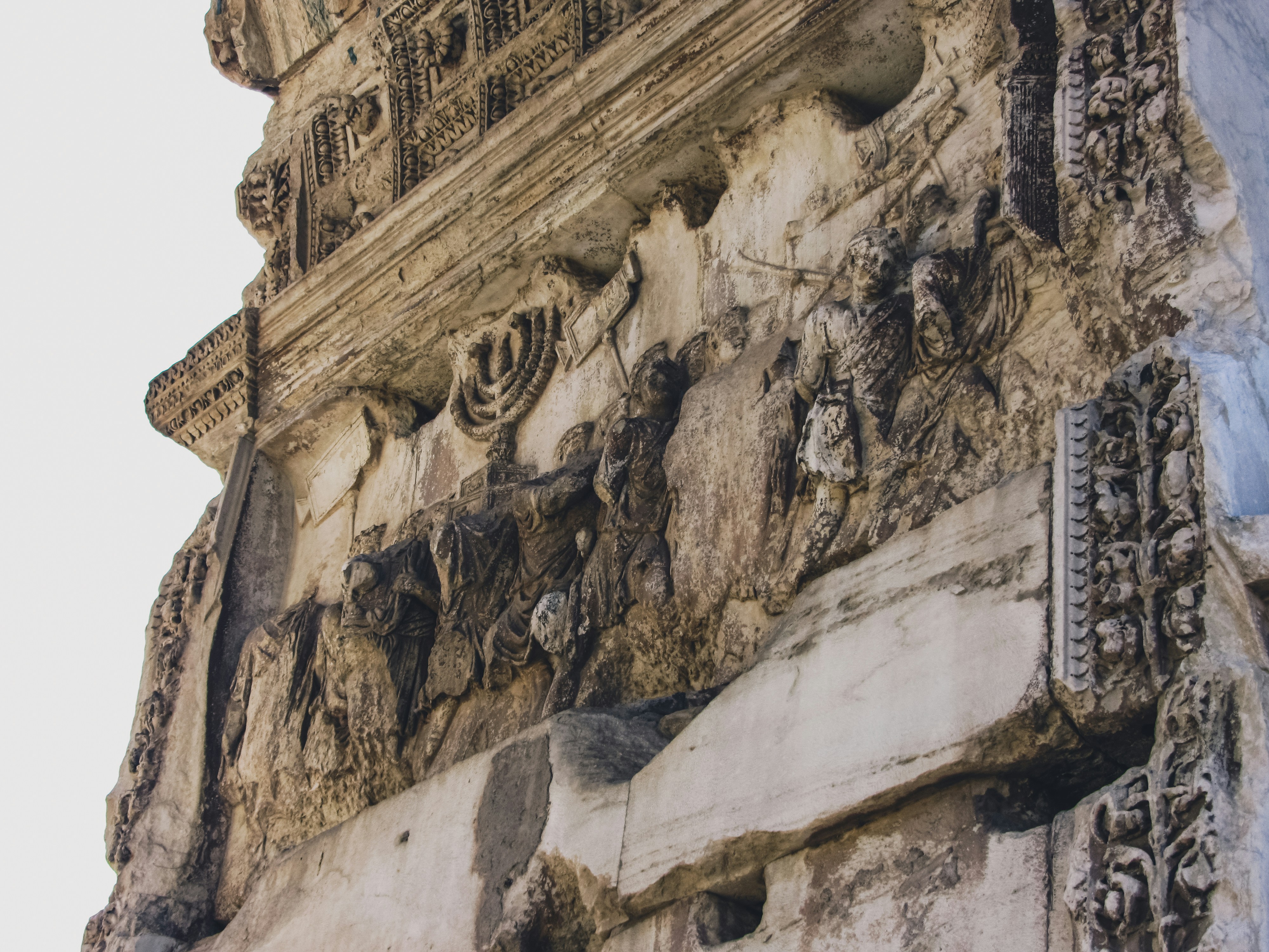 Arch of Constantine detail | Ancient roman relief carvings on weathered stone