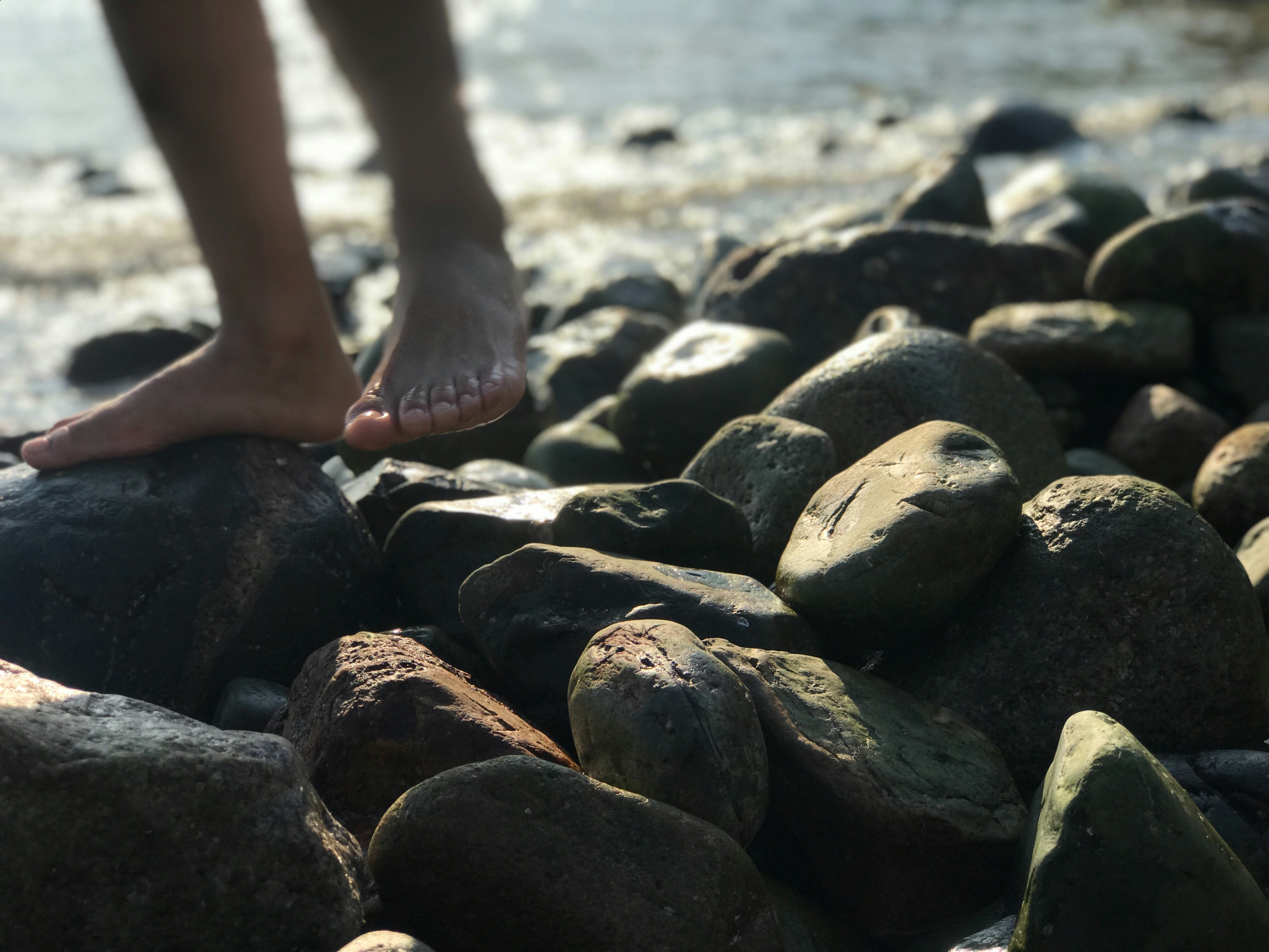Barefoot Balance on Rocky Shores