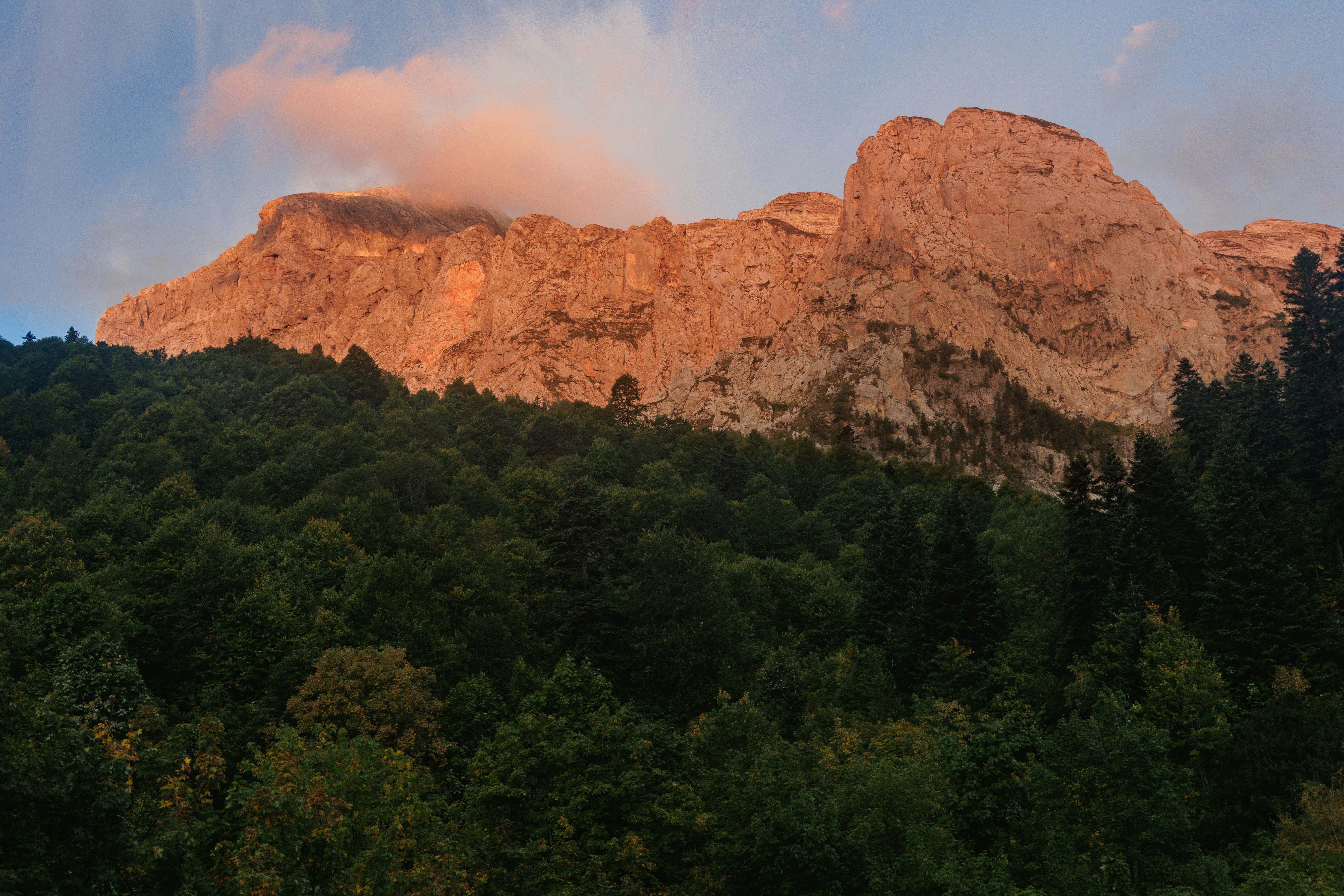 Ember-Kissed Peaks at Dusk