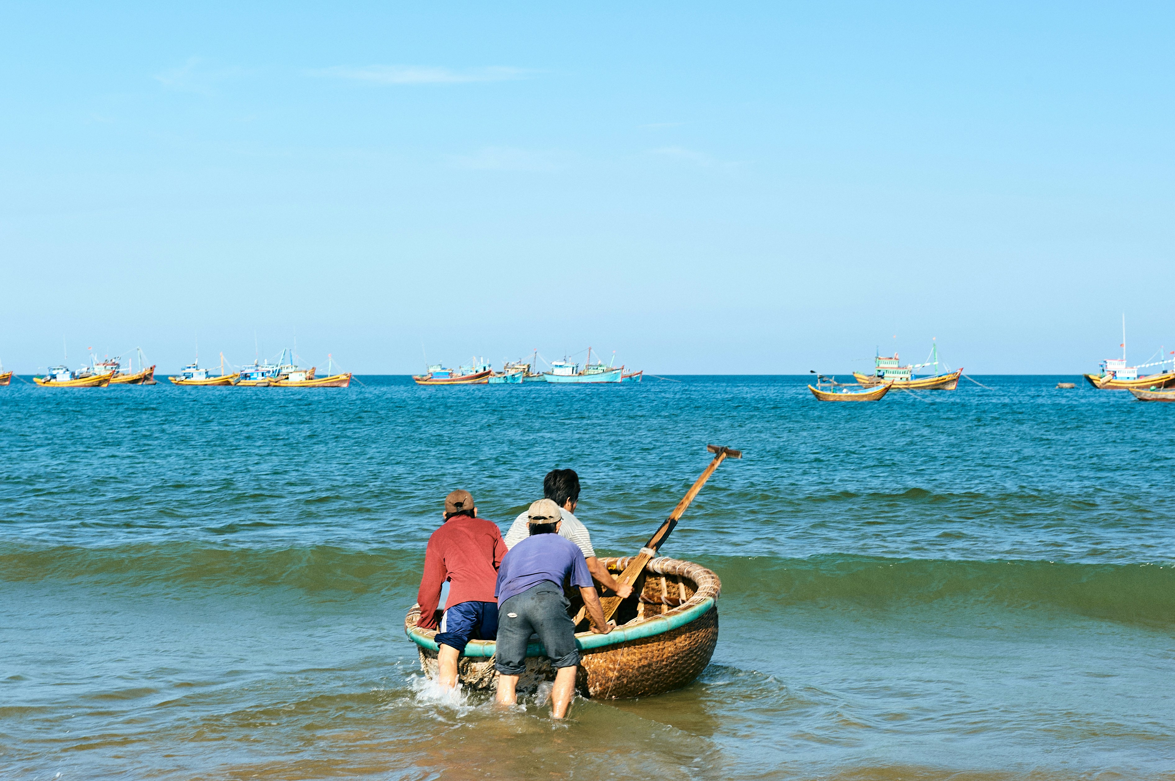 Harmony of Tradition: Fishermen at Dawn