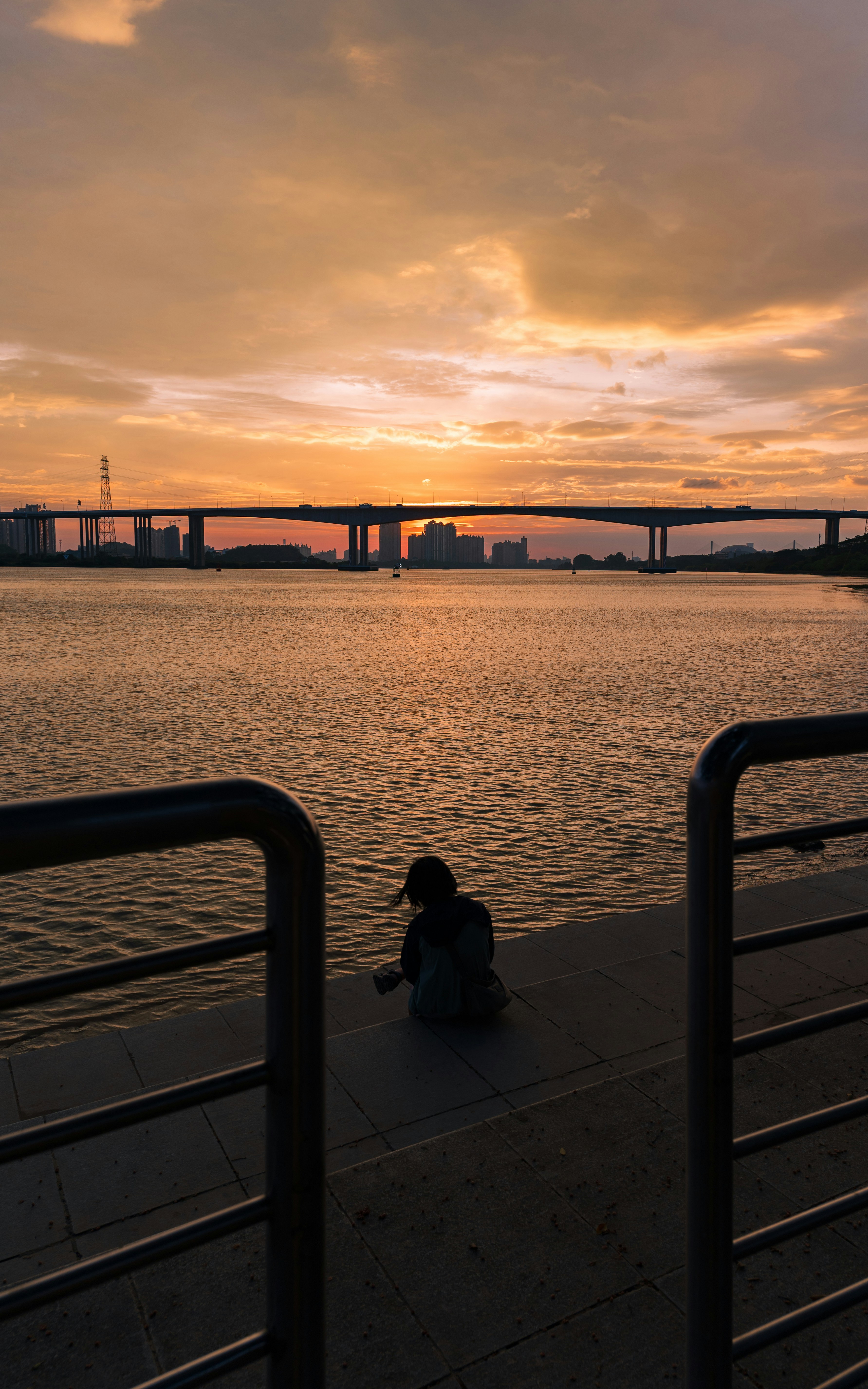 Reflections at Dusk: A Solitary Moment