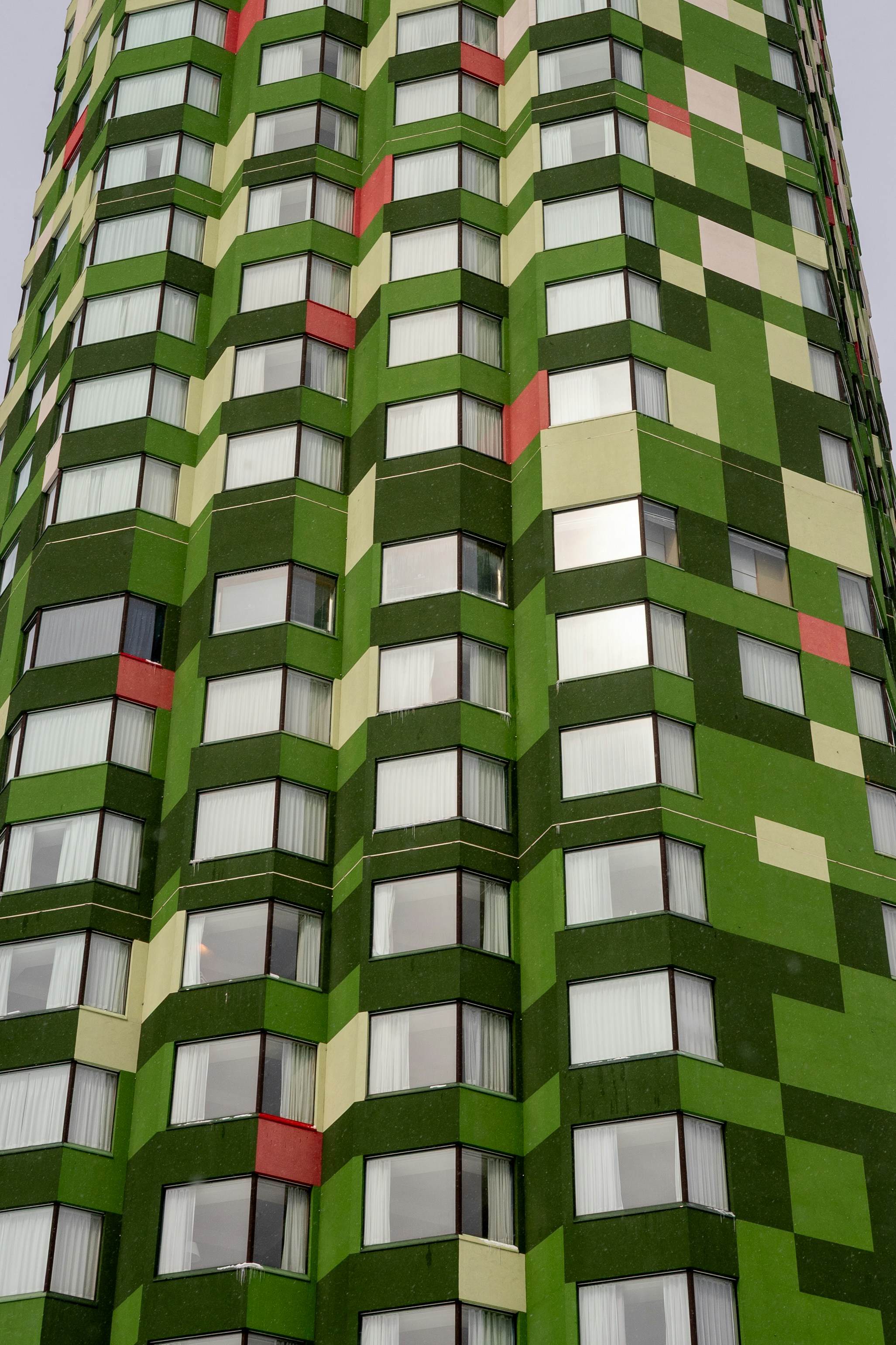 Geometric Harmony: The Colorful Facade