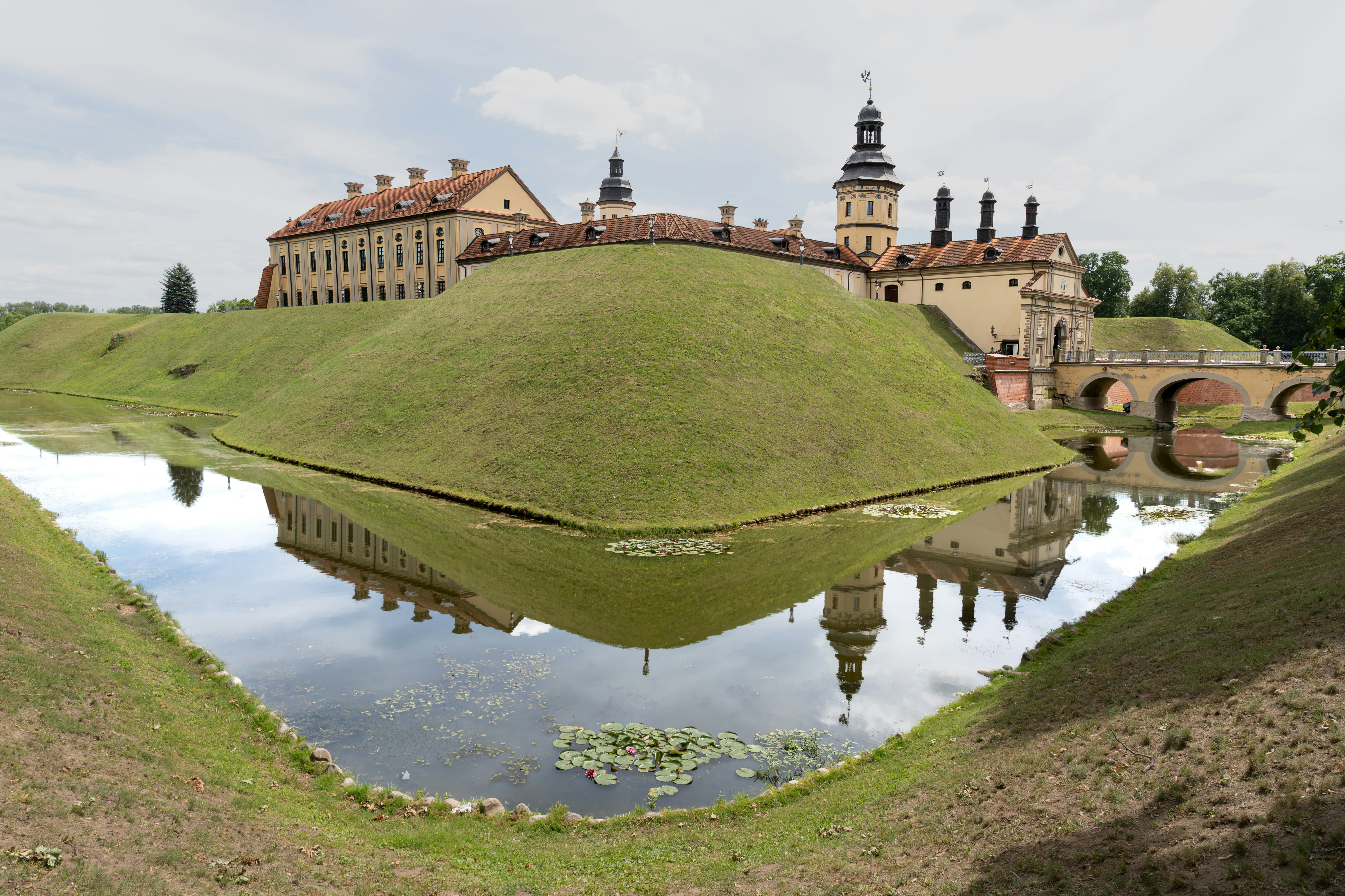 Reflections of History: A Serene Fortress Landscape