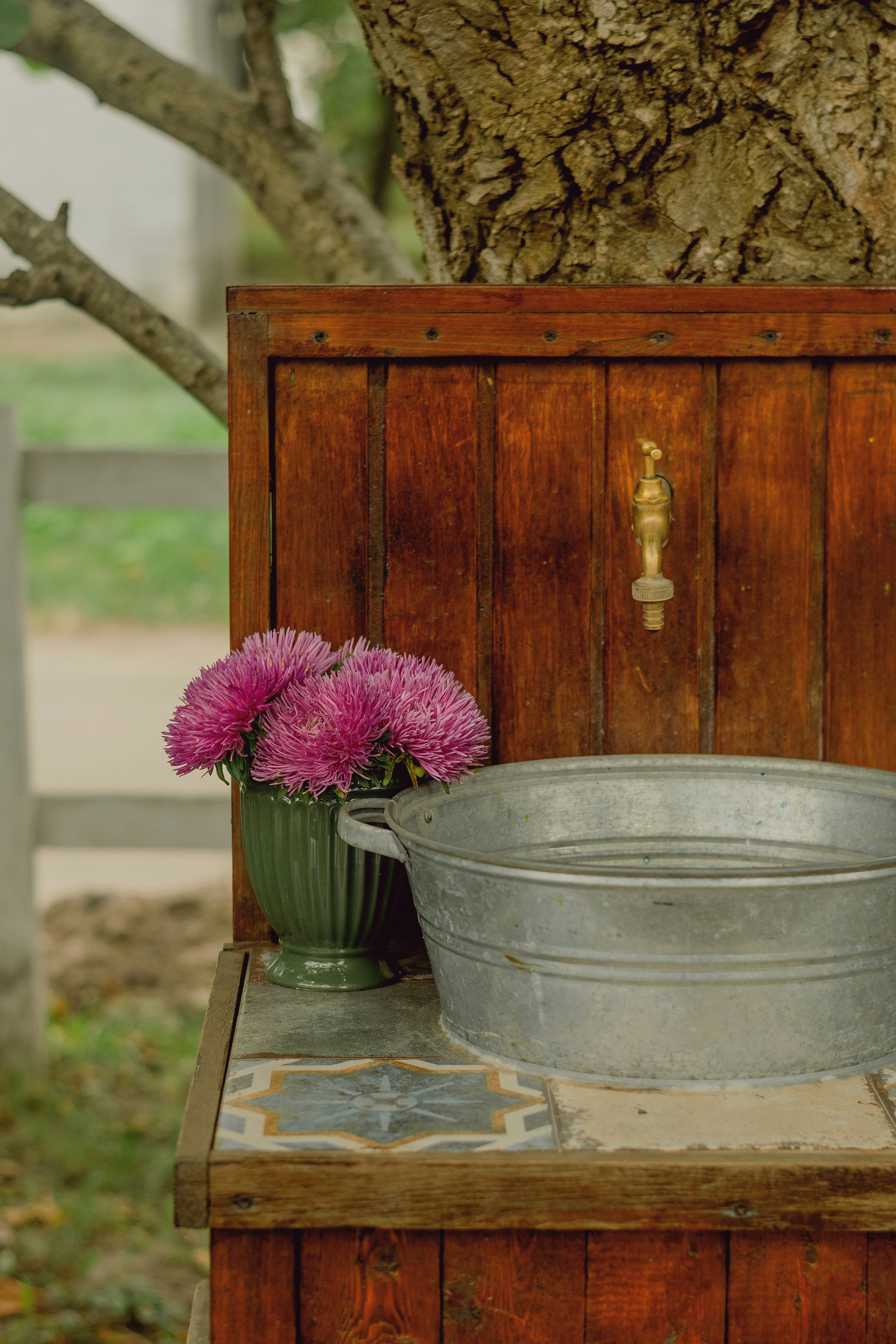 Rustic Charm: A Floral Oasis