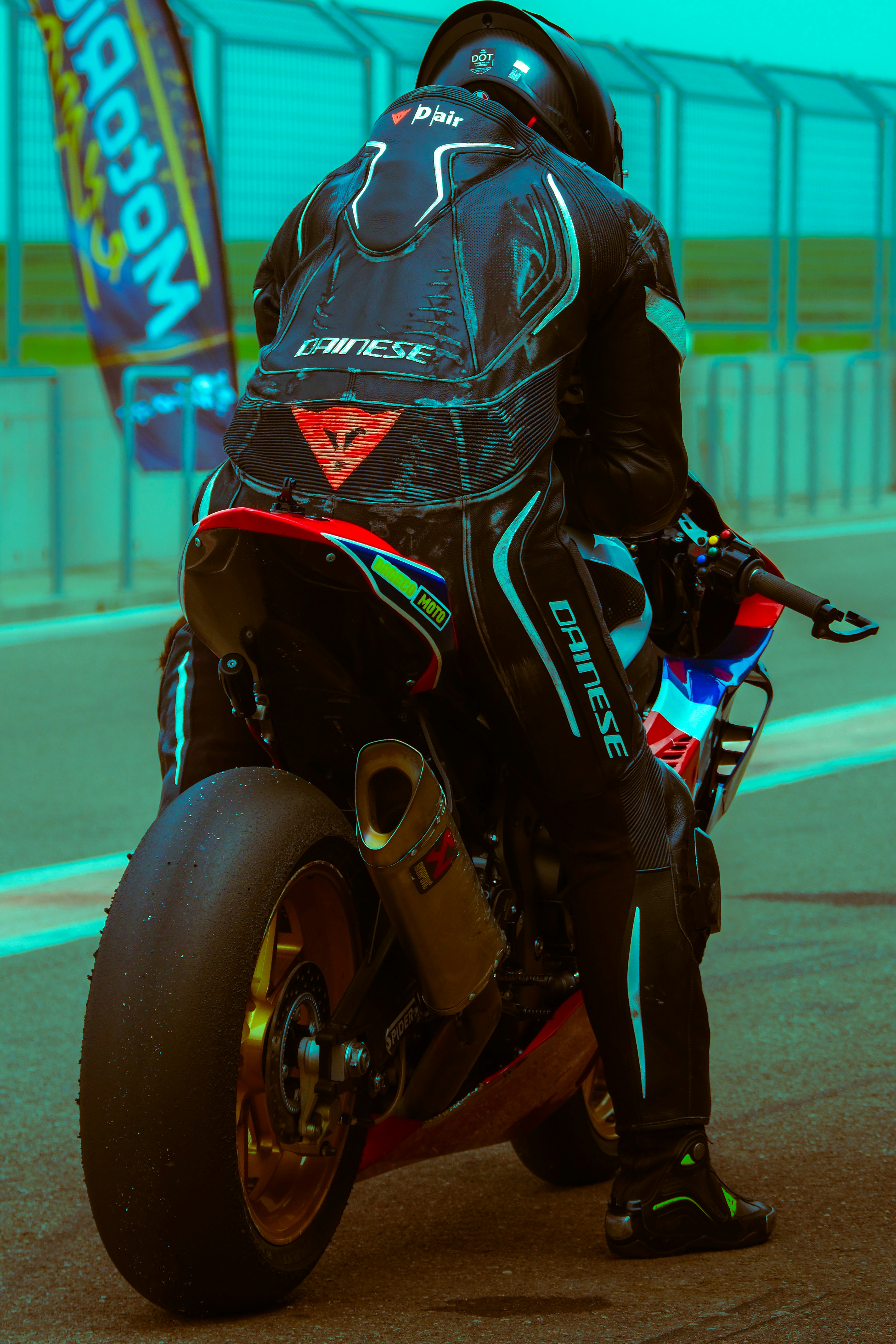 Racer in full gear on a motorcycle at track. photo – Free Motorcycle ...