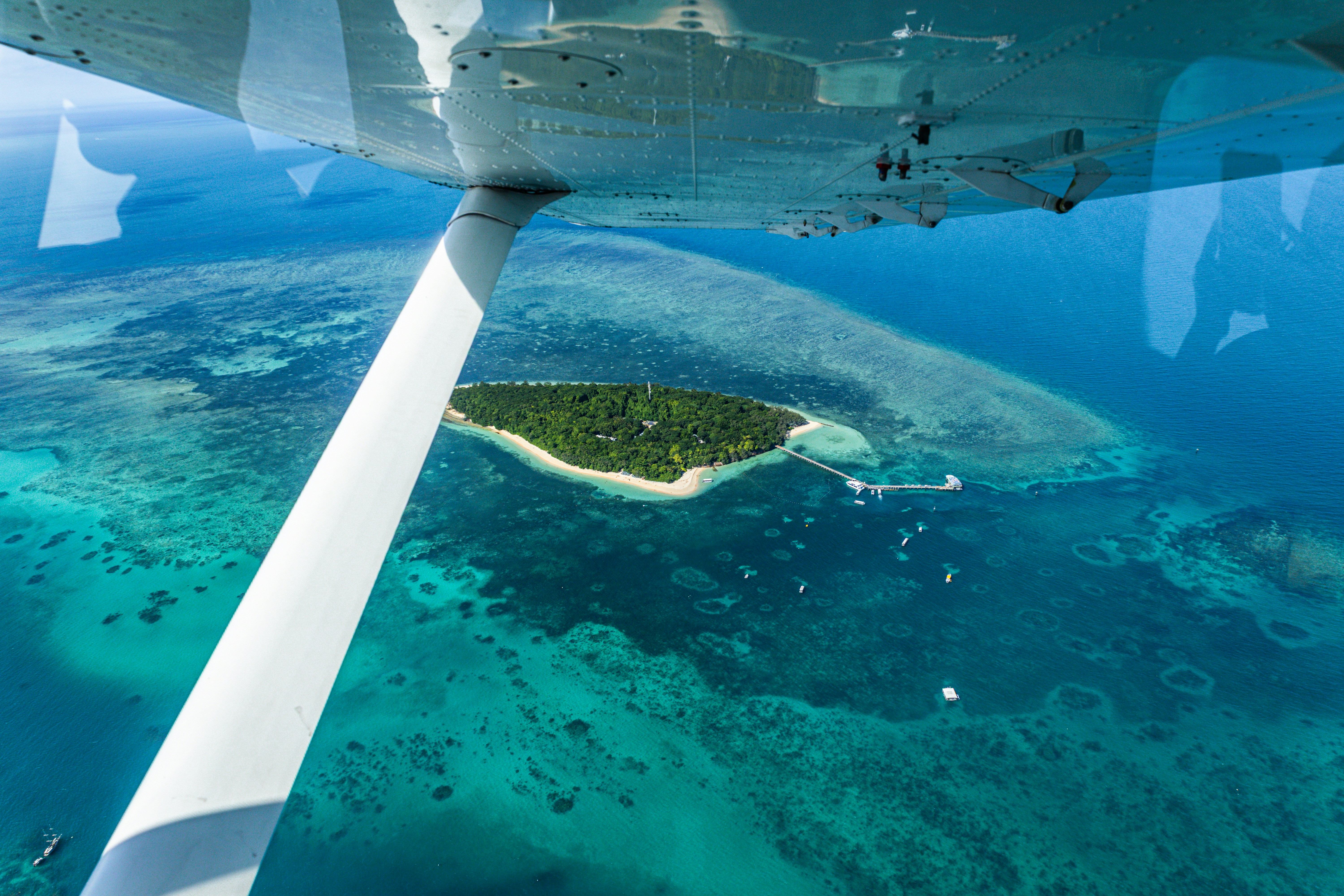 Serenity Above the Coral Canvas
