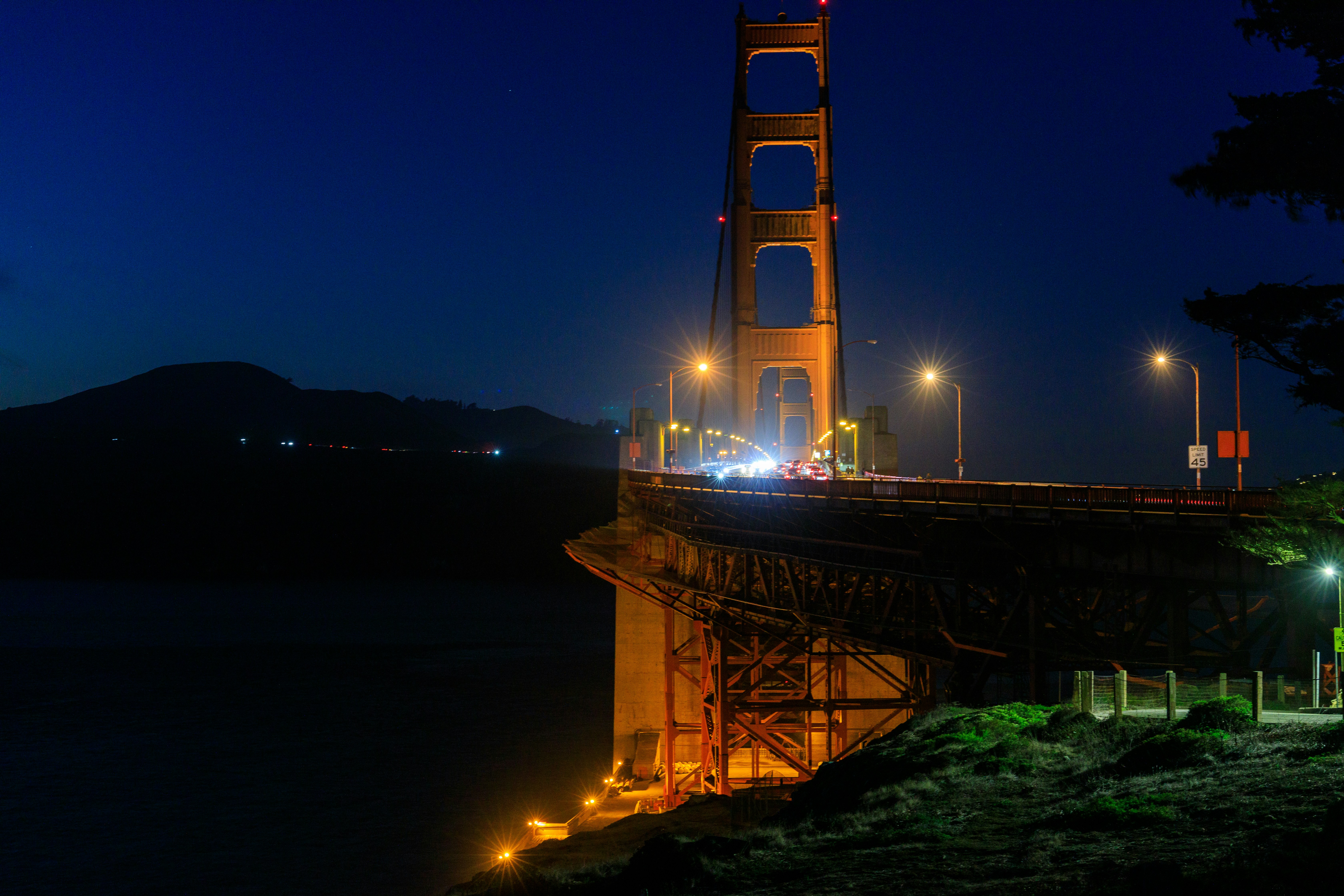 Night Bridge, Steel and Light: The Golden Gate’s Illuminated Span