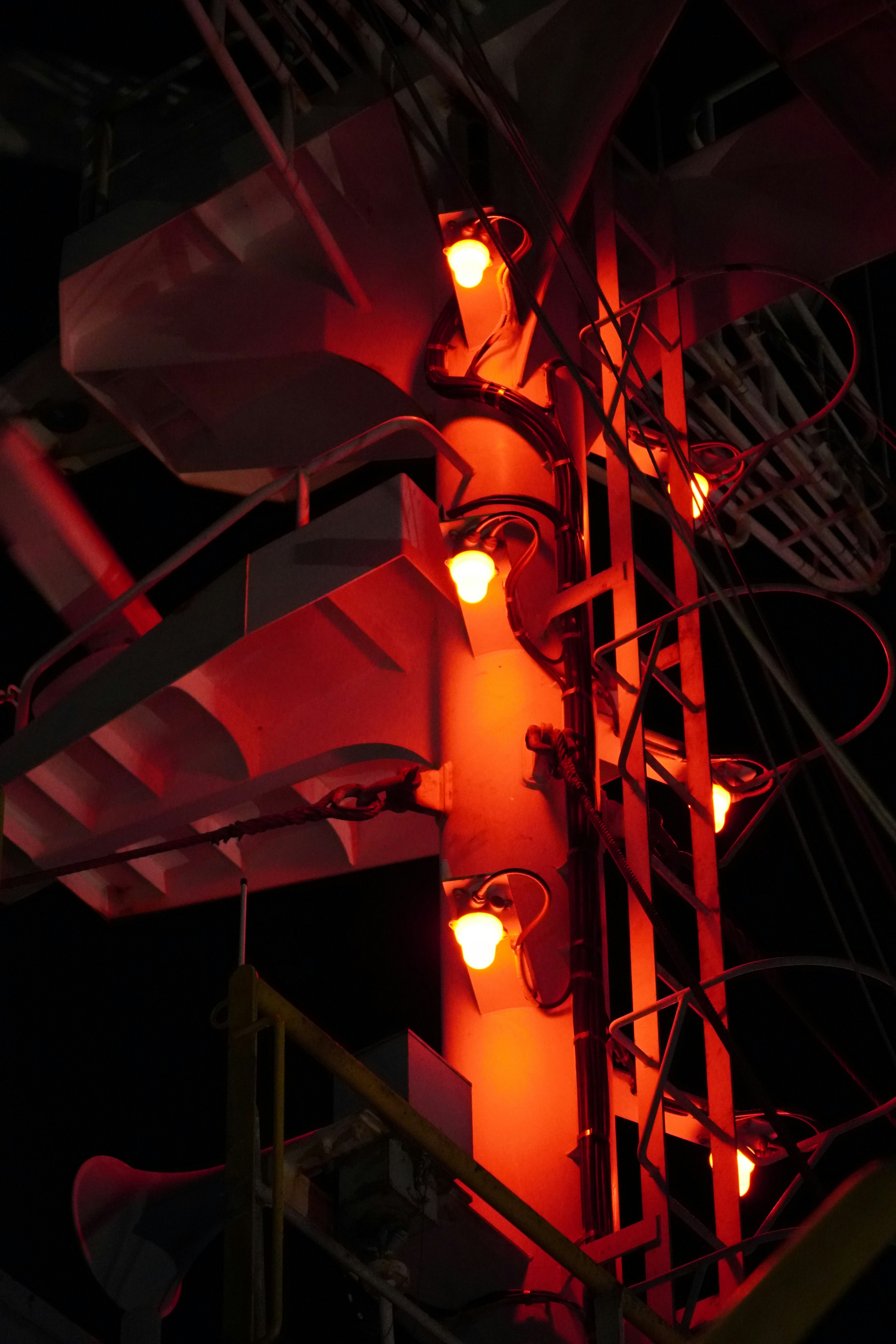Illuminated Ascent: A Neon Glow in the Night