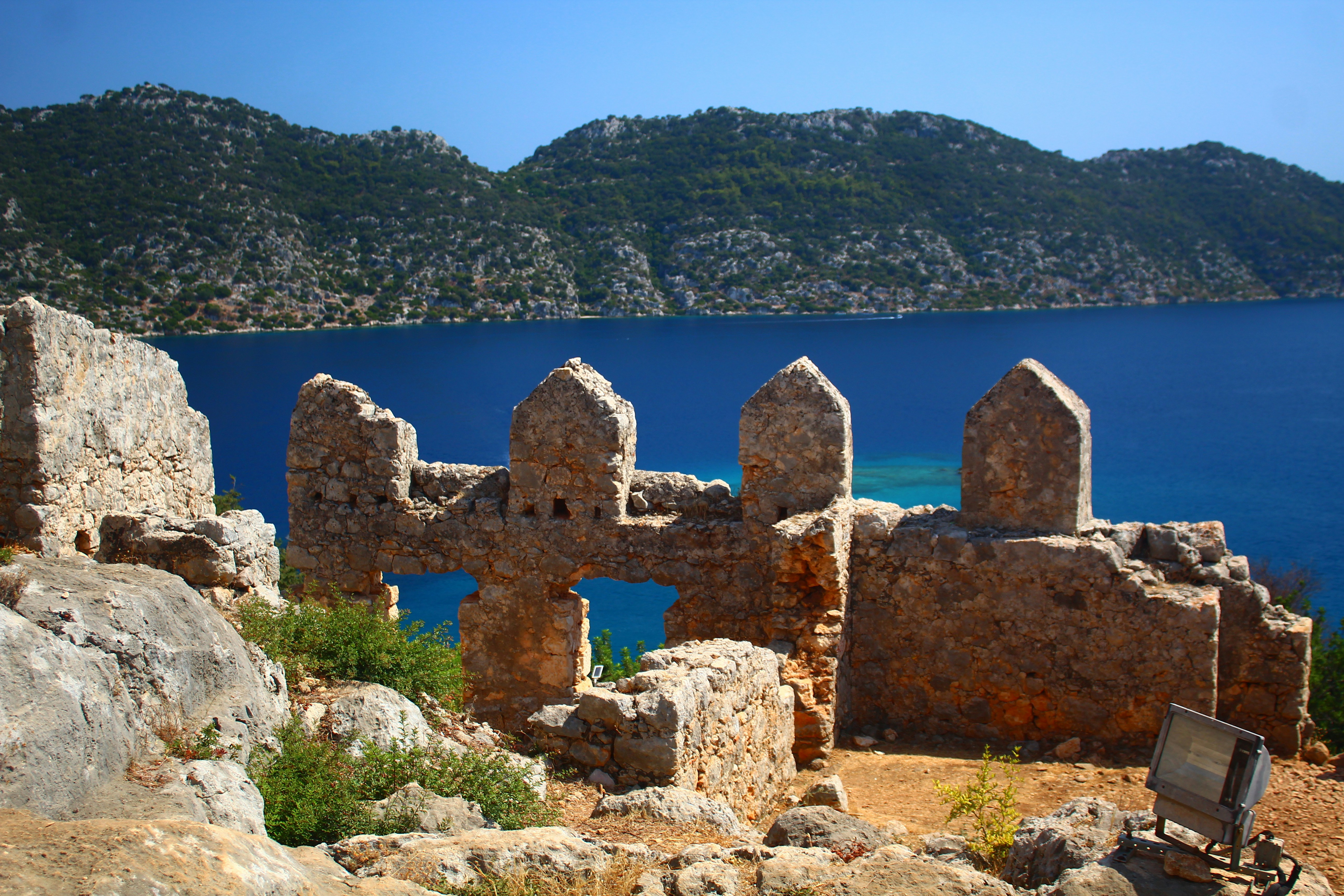 Stone Arches Guarding a Sapphire Sea